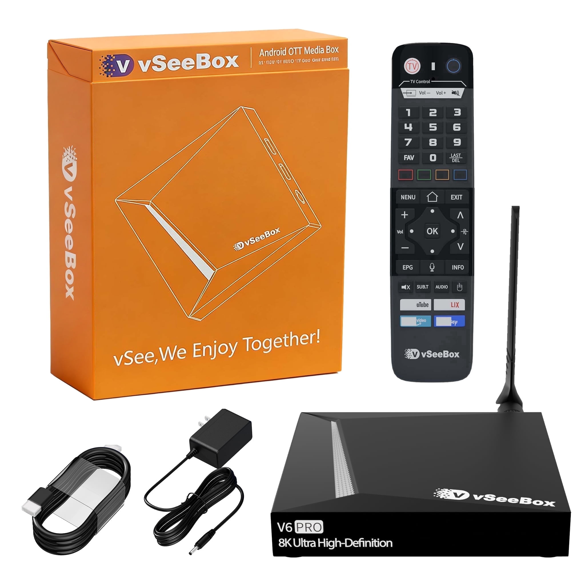 vSeeBox V6 Pro 2026 Newest, 4GB RAM+32GB Storage,Parental Control ...