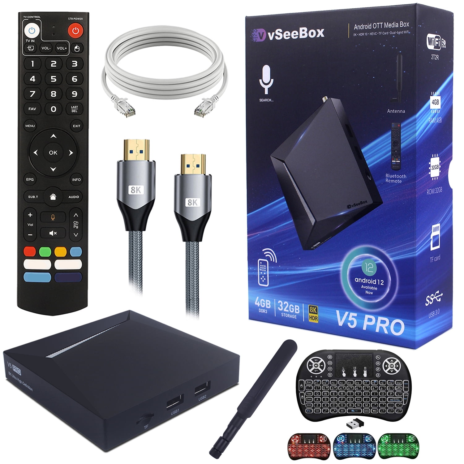 vSeebox 2025 V5 Pro New-est Version Android 12 TV box technology,with ...