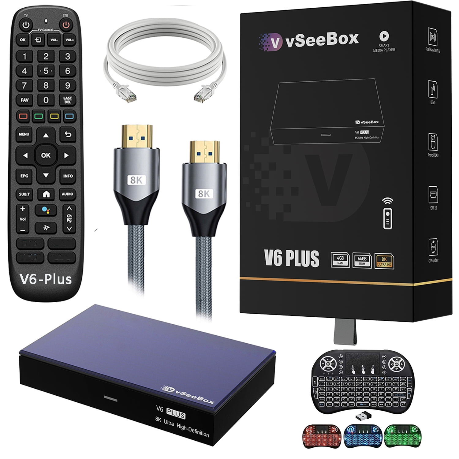 vSeebox 2026 V6 Plus New-est Version Android 14 TV box technology,with ...