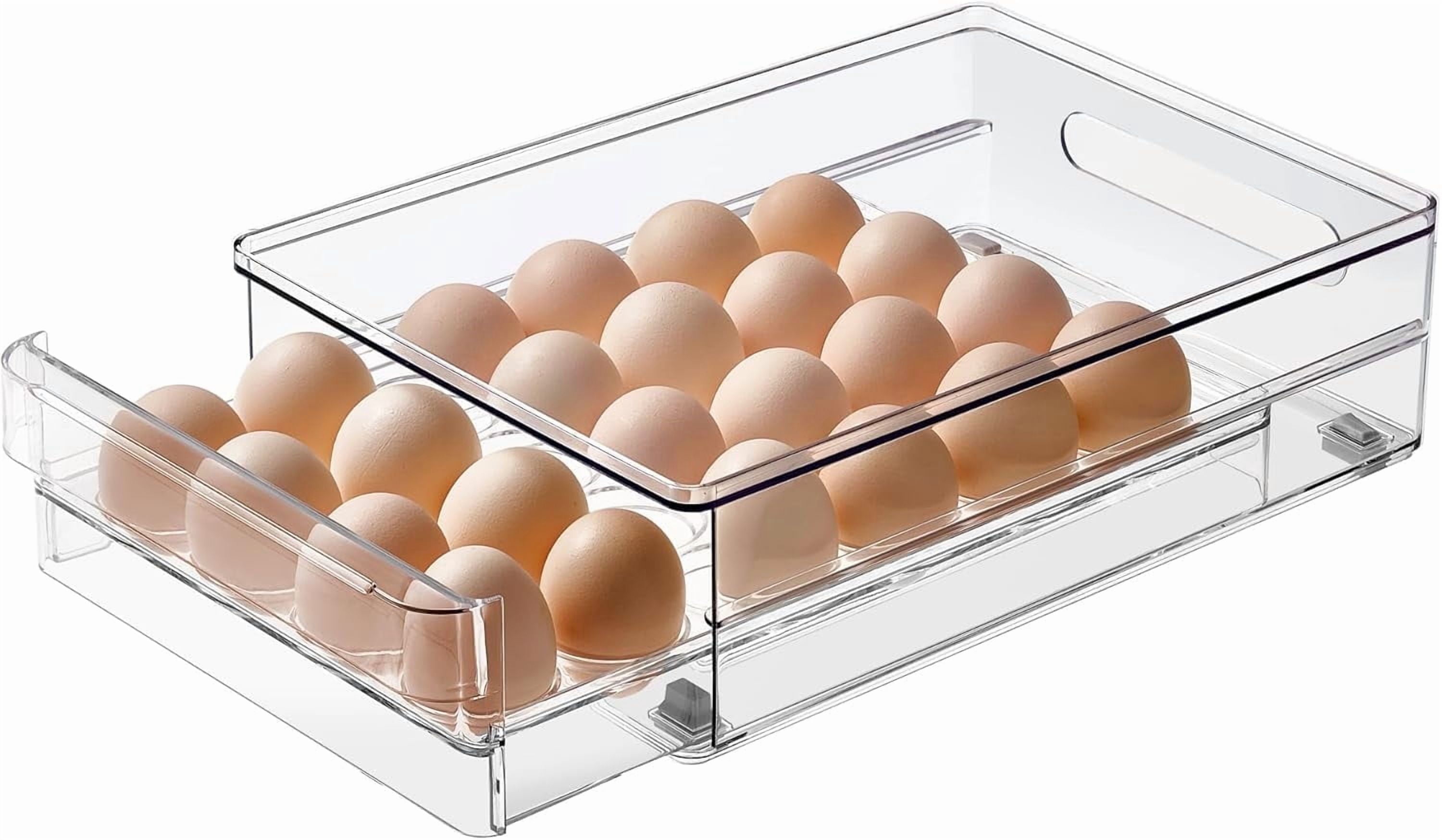vacane 24 Capacity Egg Holder for Refrigerator Organizer Bins, BPA Free ...