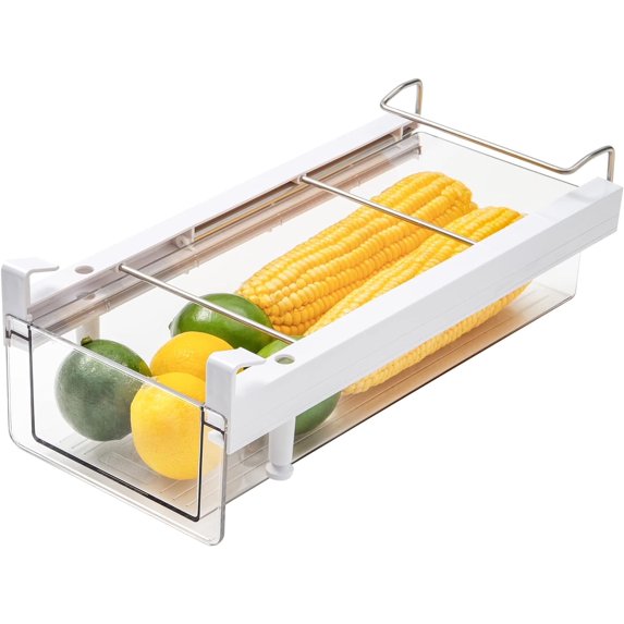 vacane Refrigerator Organizer Bins, Clear Plastic Fridge Drawer With ...