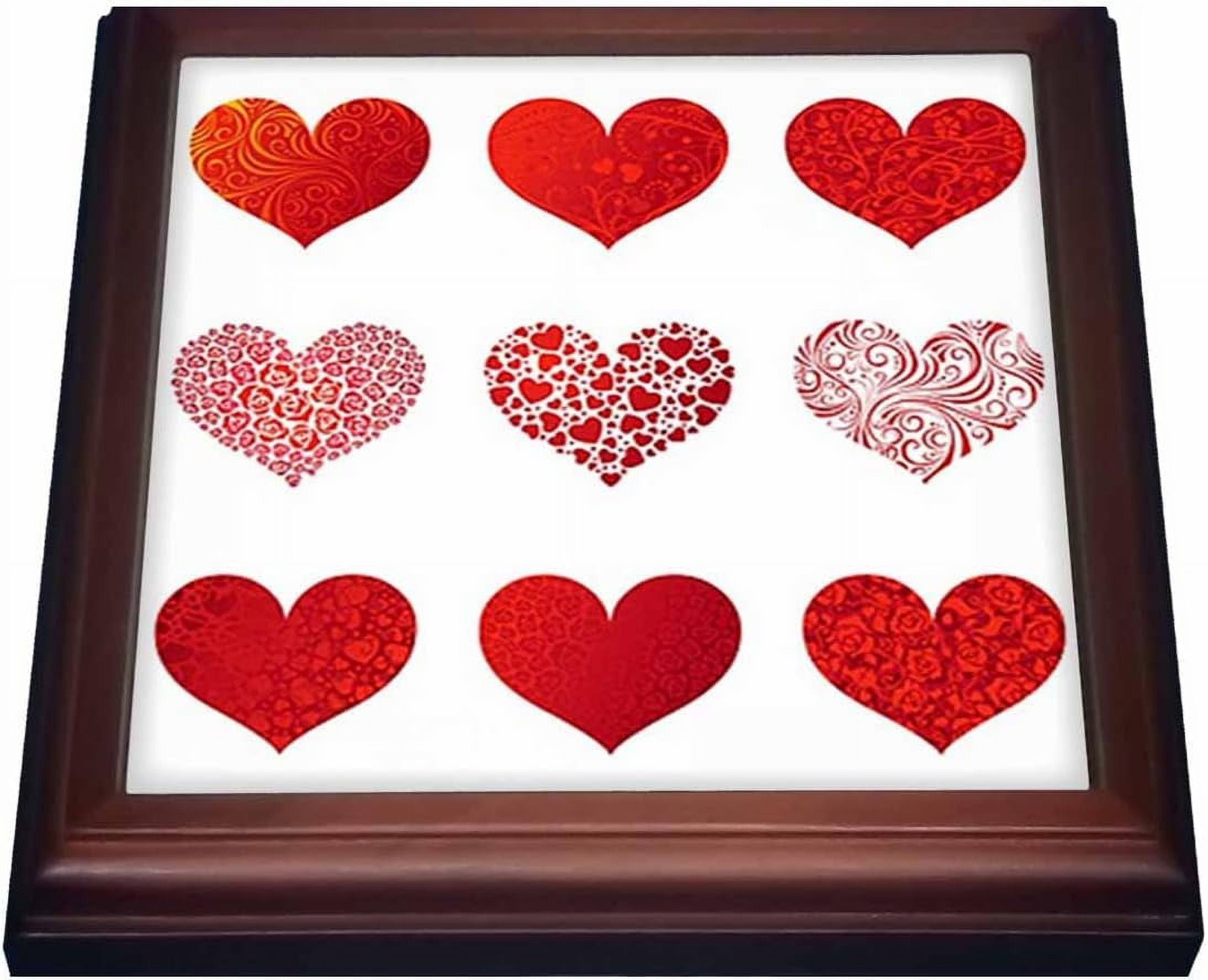 Valentine 9 Red Trivet with Ceramic Tile, 8" by 8", Brown - Walmart.com