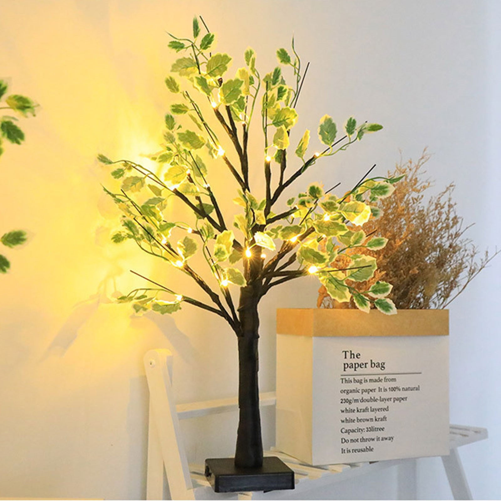valentines artificial flowers Light Up Tree Decor Indoor LED Tree Lamp ...