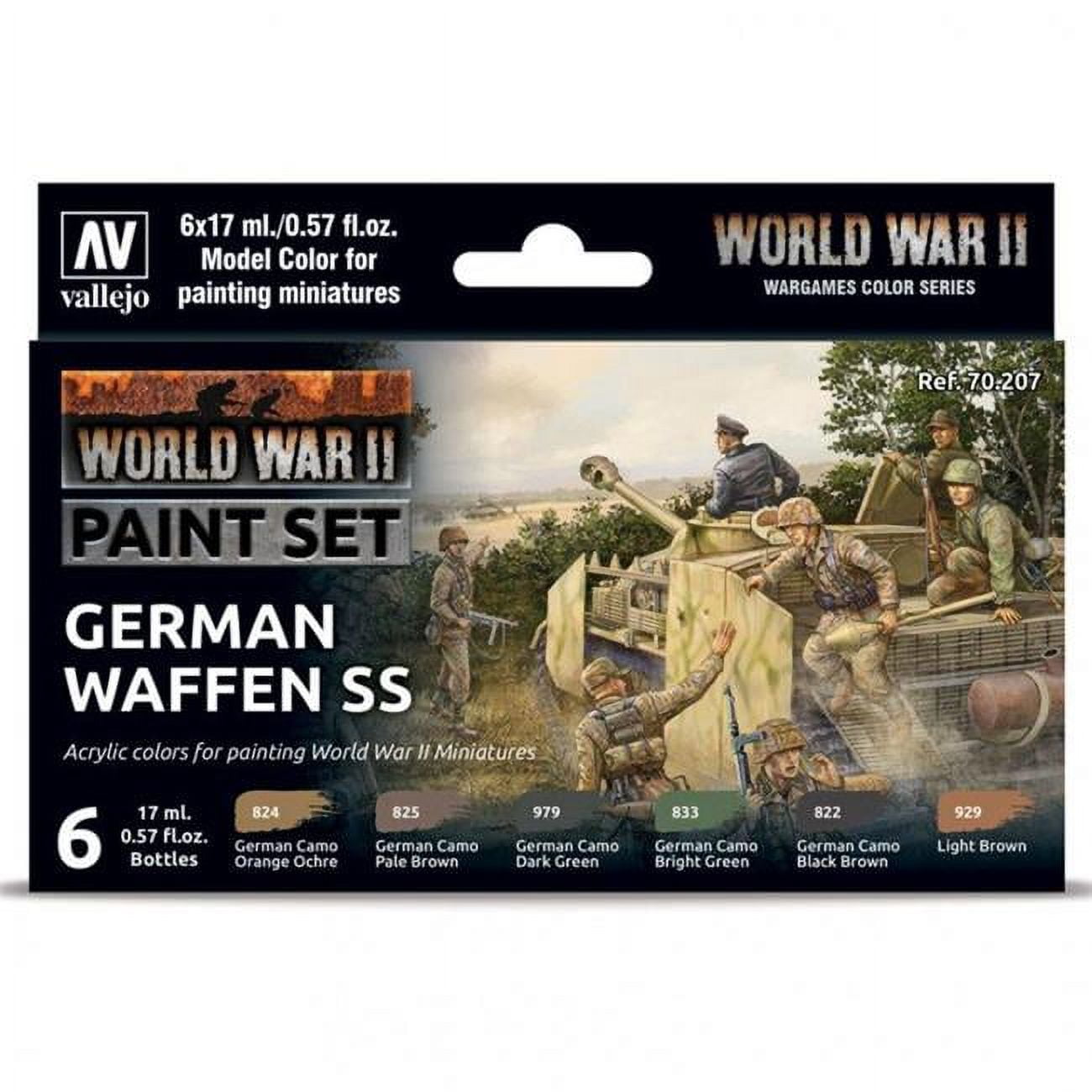 vallejo VJP70207 World War II German Waffen SS Paint Set - Walmart.com