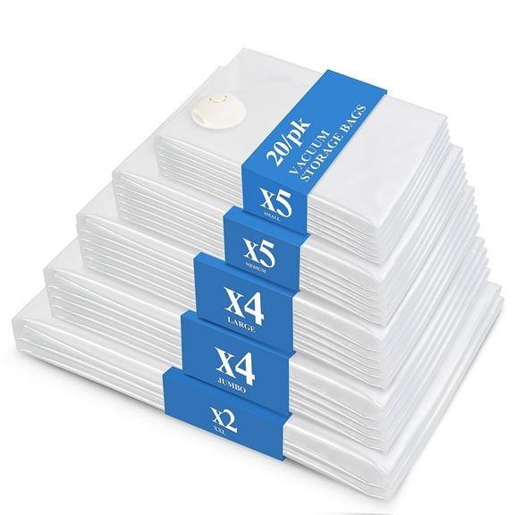 8 Pack Vacuum Storage Bags – 4 XXL & Jumbo Seal for Blankets ...