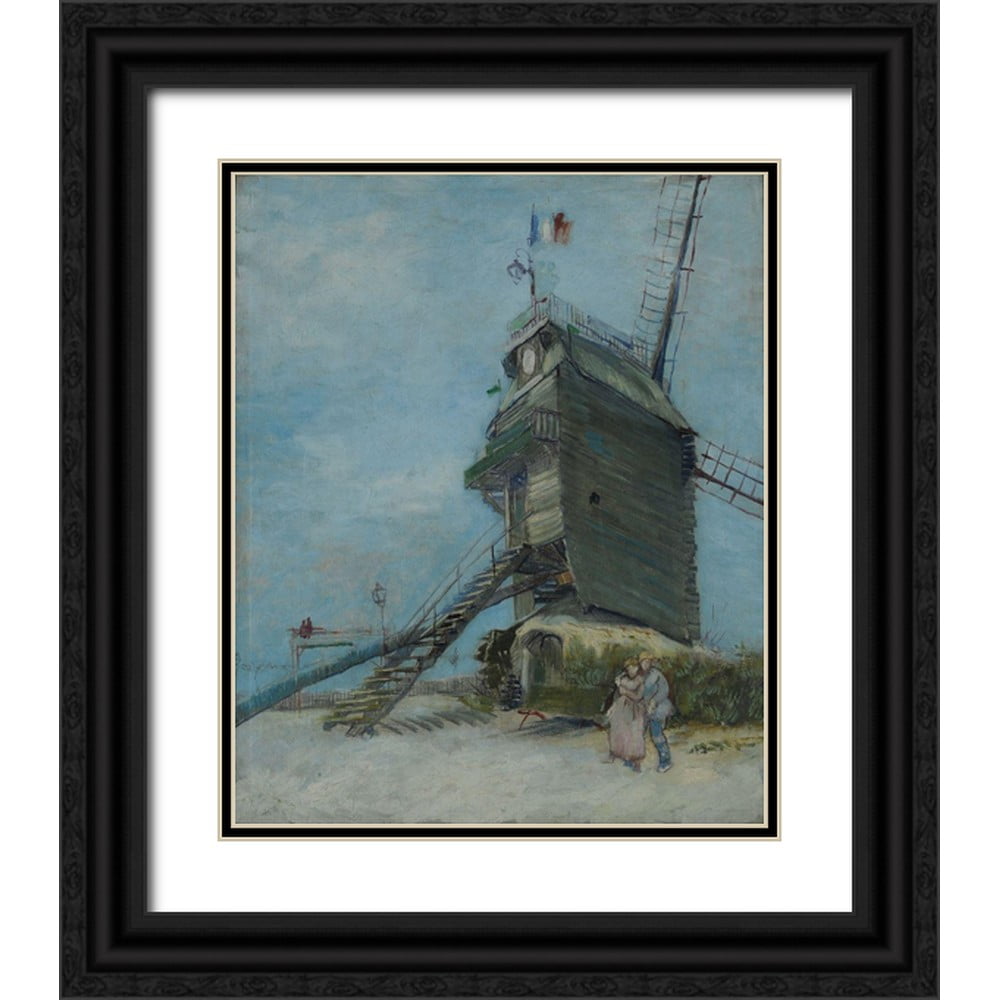 Van Gogh Vincent 12x14 Black Ornate Wood Framed With Double Matting