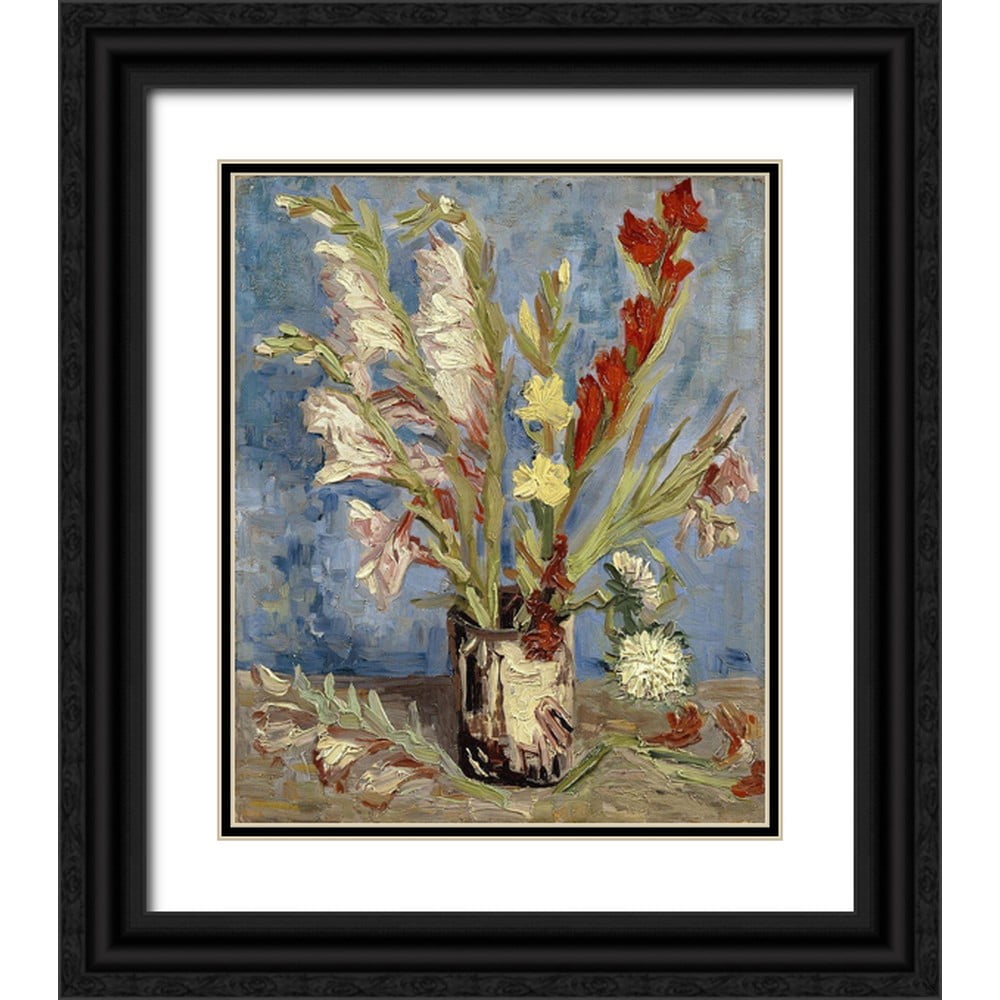 Van Gogh Vincent 12x14 Black Ornate Wood Framed With Double Matting