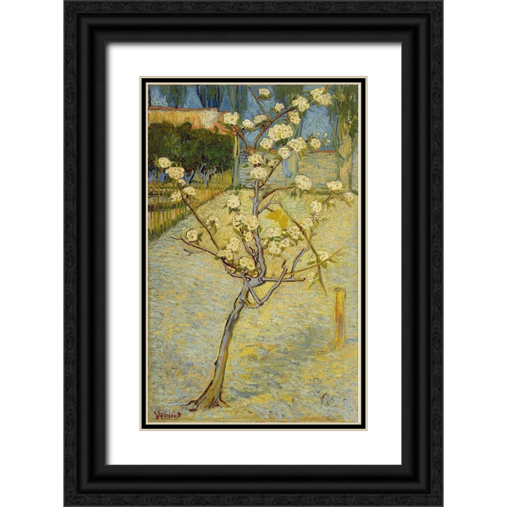 van Gogh, Vincent 21x32 Black Ornate Wood Framed with Double Matting ...