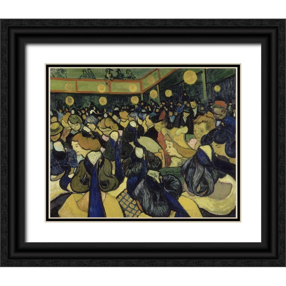 van Gogh, Vincent 31x26 Black Ornate Wood Framed with Double Matting ...