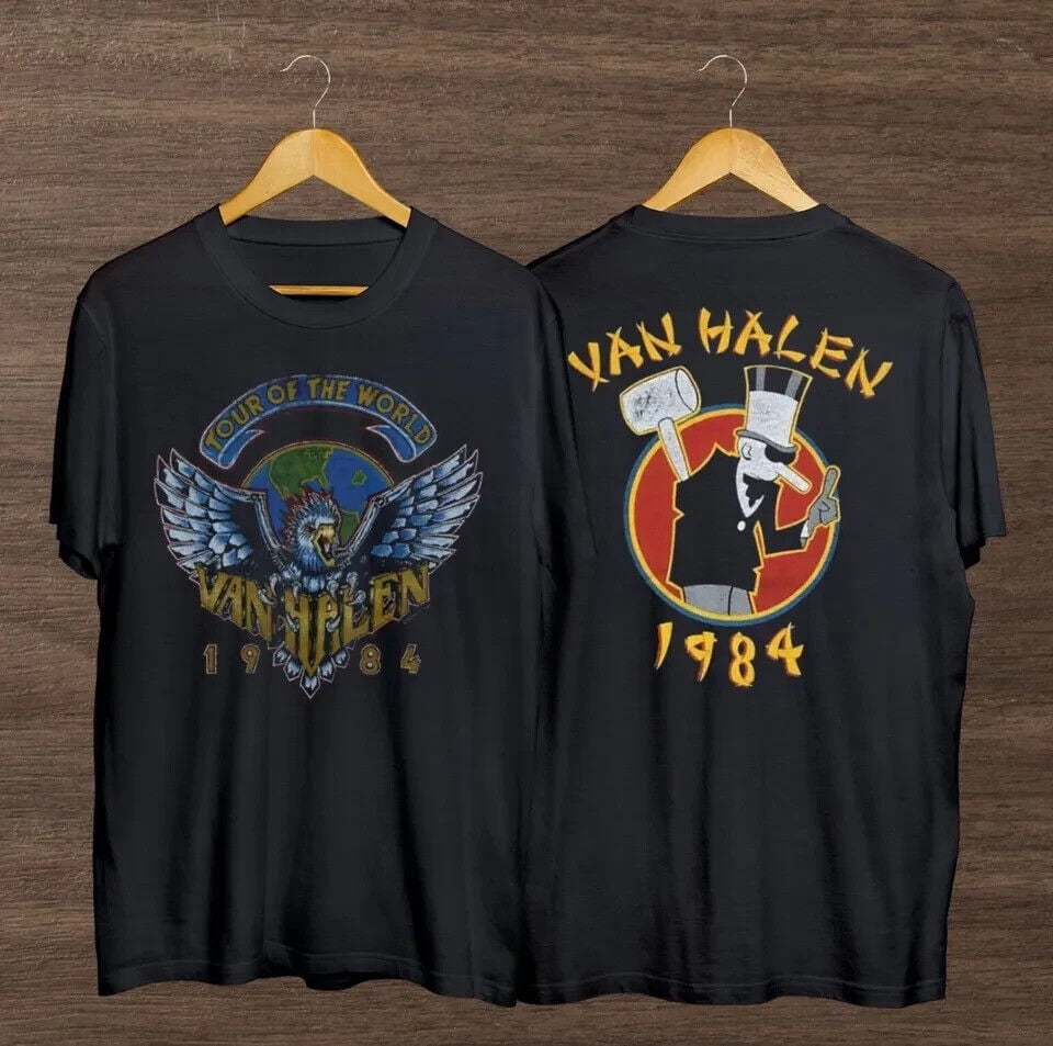 van Tour of The World 1984 T-Shirt, Vintage van Retro 90s Shirt ...