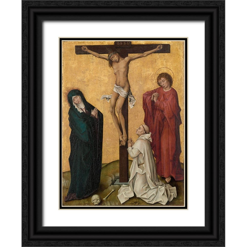 van der Weyden, Roger 25x32 Black Ornate Wood Framed with Double Matting Museum Art Print Titled ...