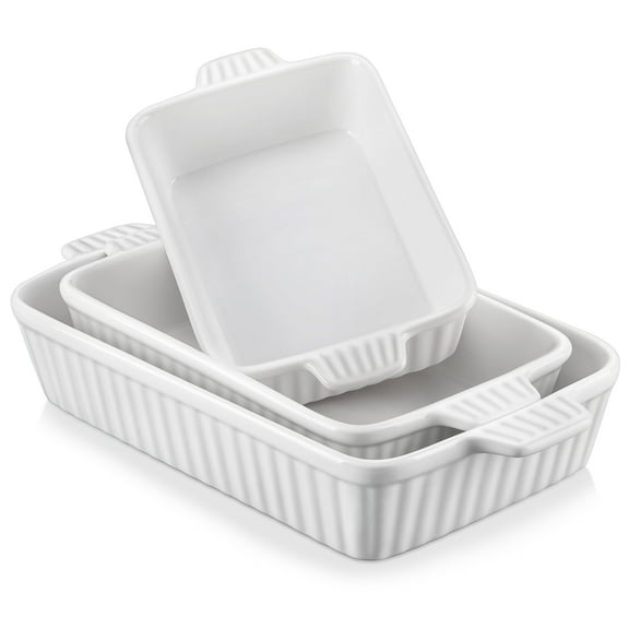 Casserole Dishes for Oven, Ceramic Bakeware Set of 4, Rectangular ...
