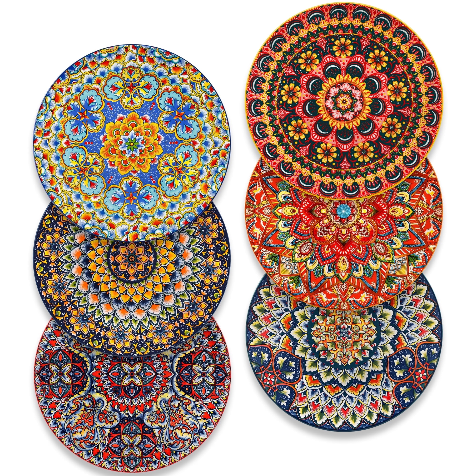 Vancasso Ceramic Dinner Plates Set of 6,10.5" Reactive Glaze Porcelain ...