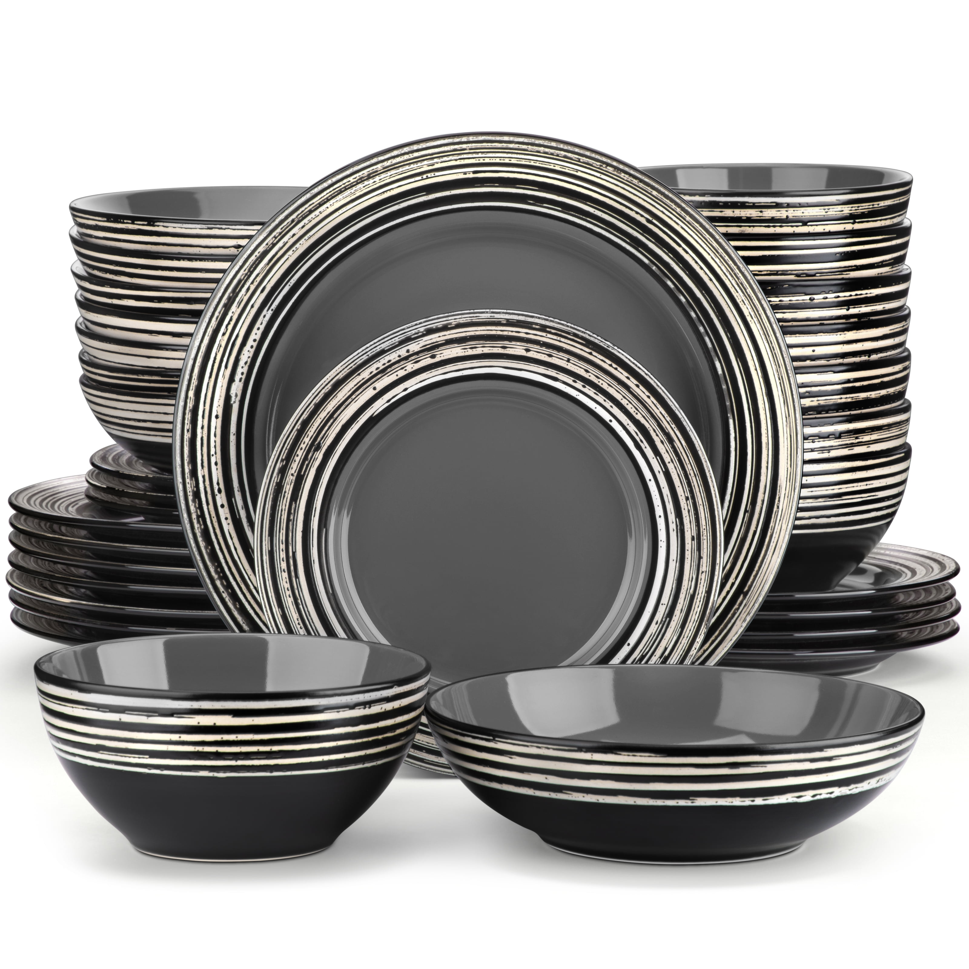 vancasso, Series ARBRE, 32-Piece Dinnerware Set, Stoneware Tableware ...