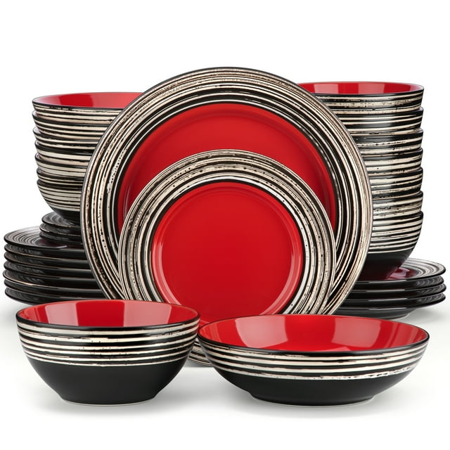 Vancasso Kitchen Dinner Dish Set, Series ARBRE, 32-Piece Stoneware ...