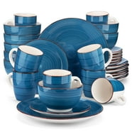 LOVECASA, Series Sweet, 16-Piece Stoneware Dinnerware Sets, White Gold ...