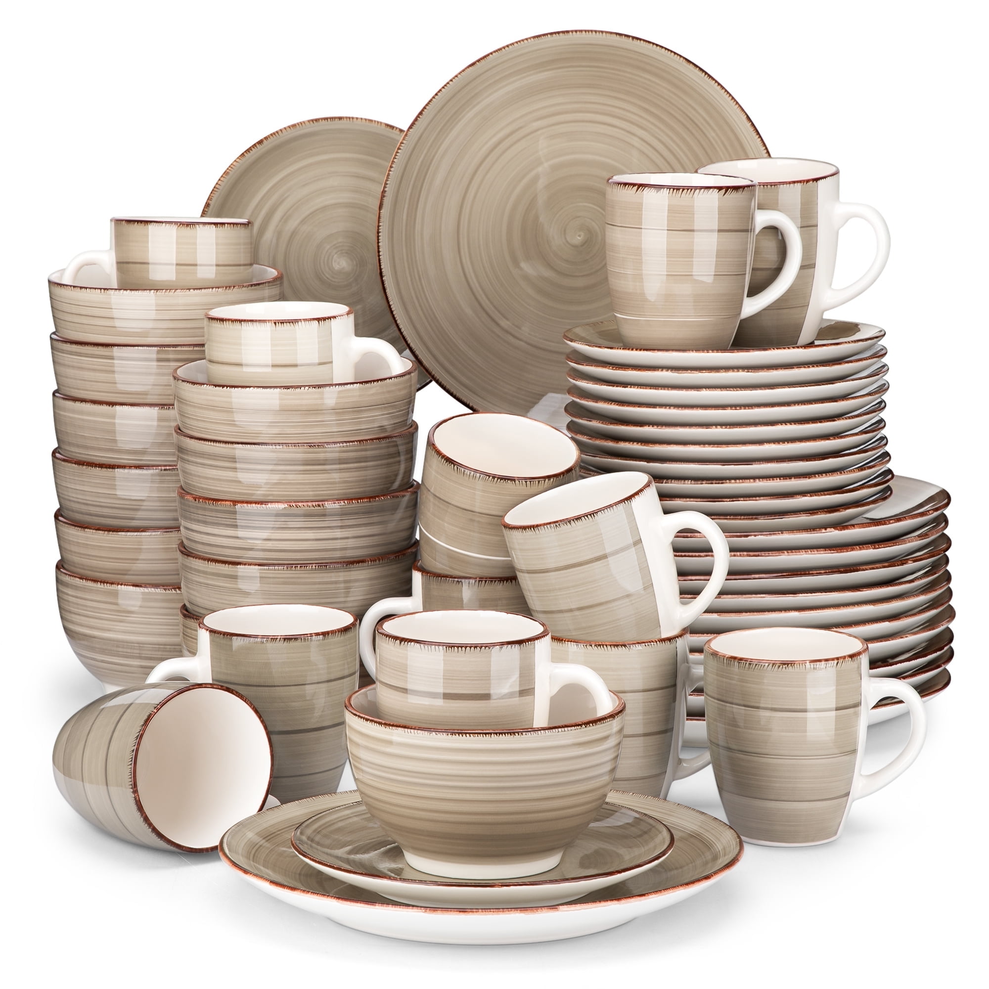 vancasso, Series Bella, Elegant & Modern 48-Piece Stoneware Dinner Set ...