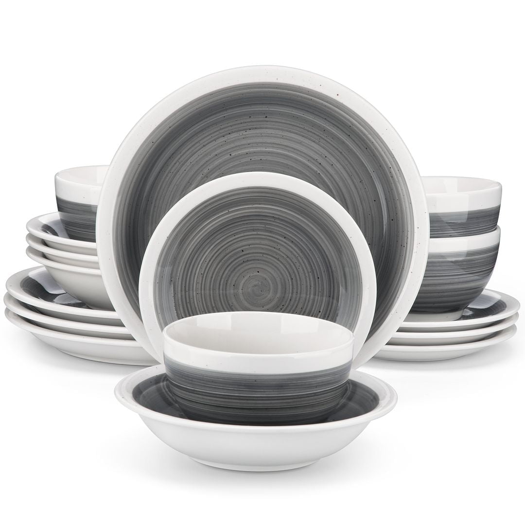 vancasso Series ORI, 16-Piece Stoneware Dinnerware Set, Plates Bowls ...