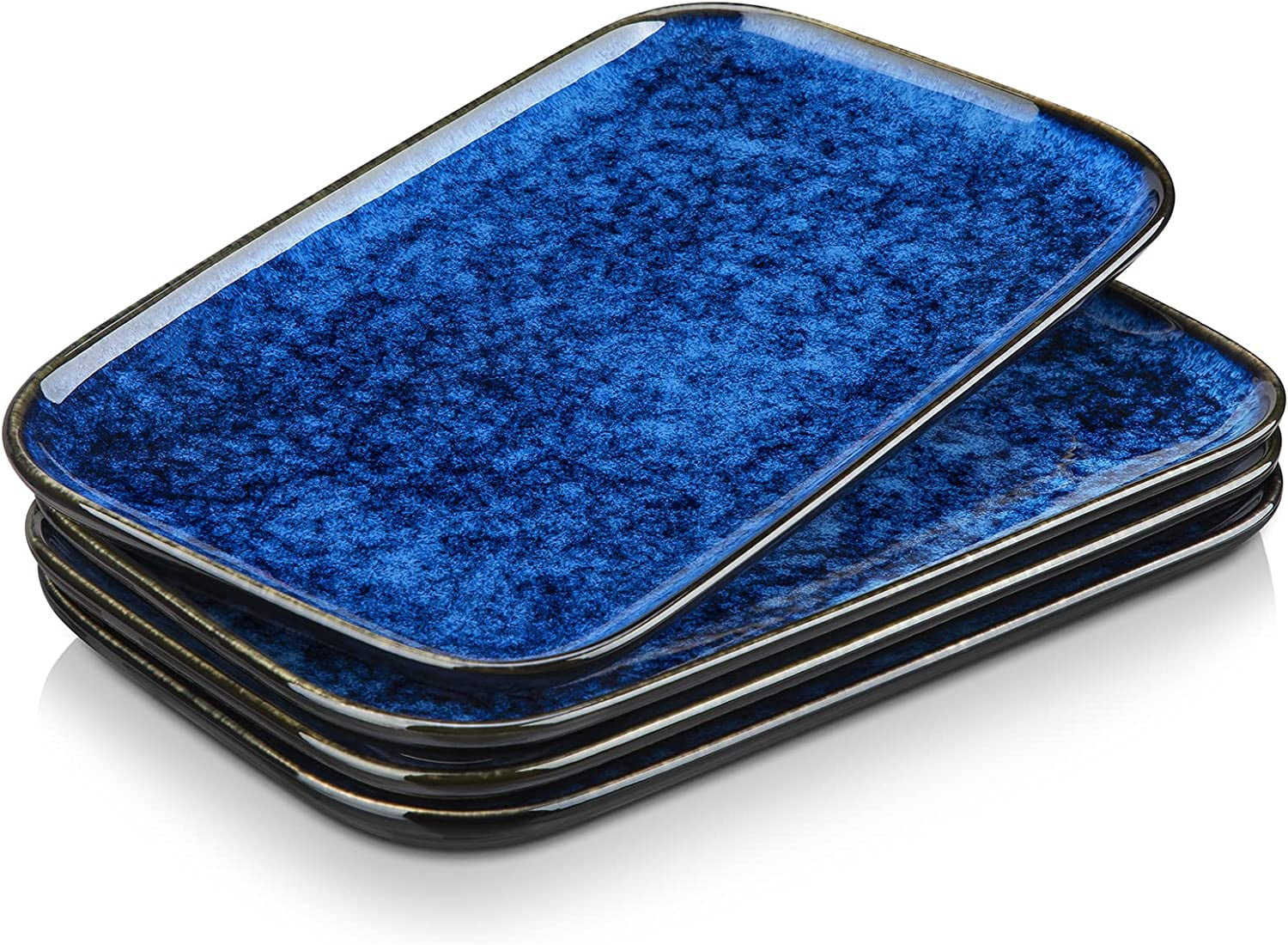 vancasso Stern, Blue Serving Tray & Platter Set, 4-Piece Rectanglar ...
