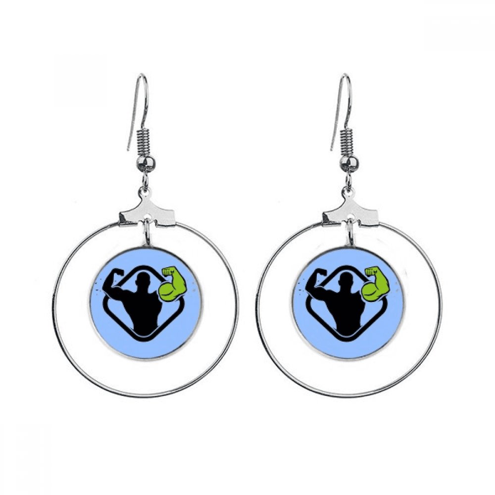 variation enhances strength muscles earrings dangle hoop jewelry drop ...
