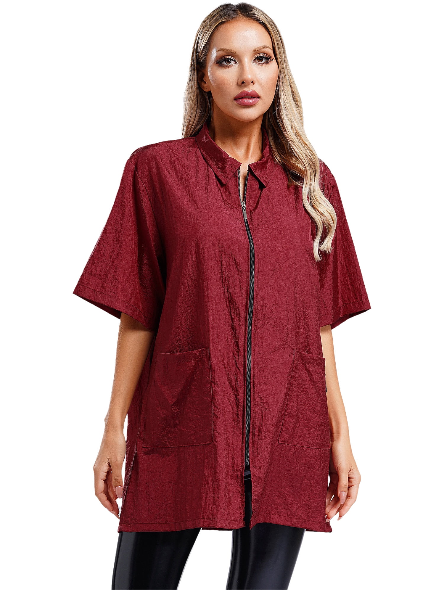 vastwit Adult Waterproof Barber Jacket with Side Pocket Salon Smock Pet ...