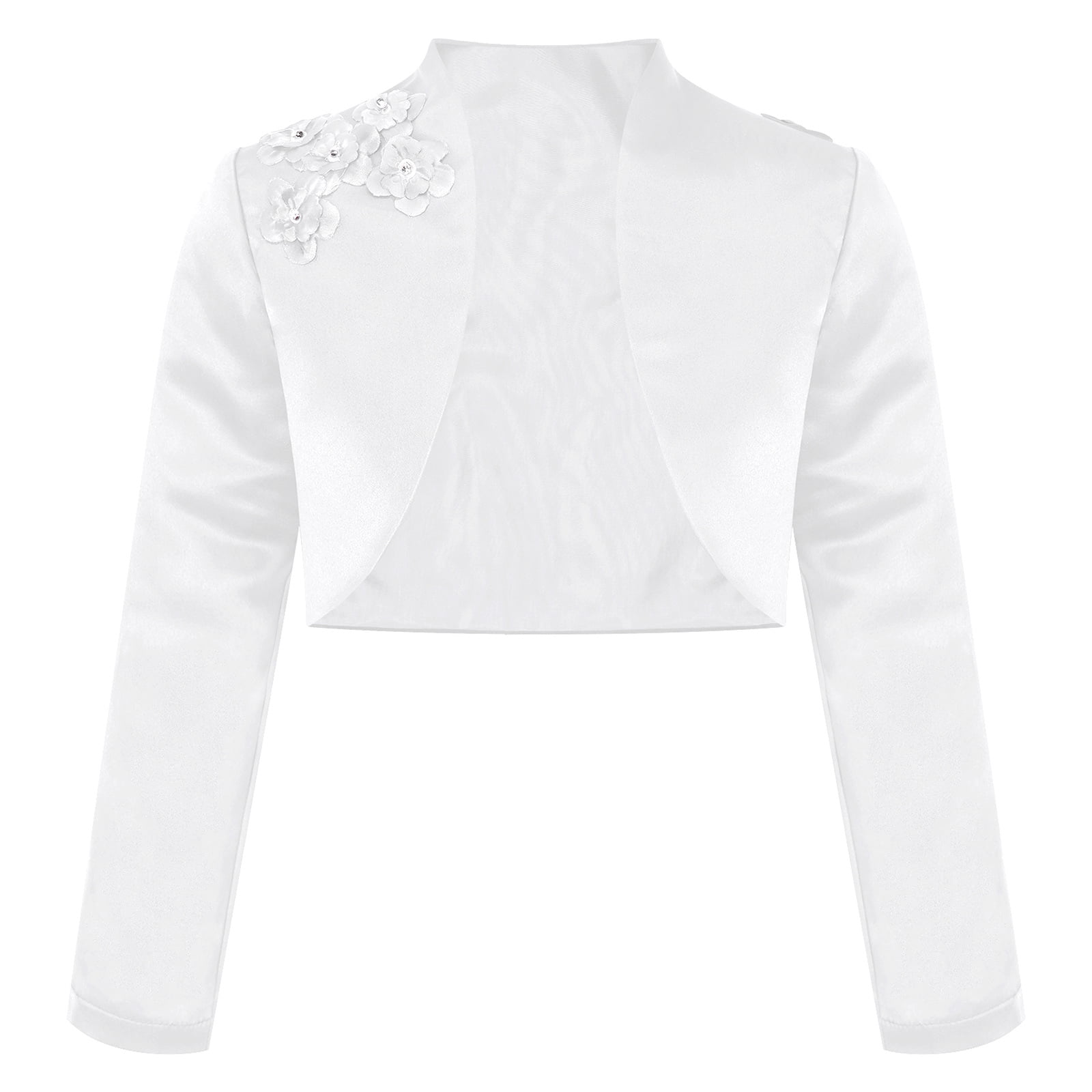 vastwit Flower Girl Bolero Shrug Open Front Long Sleeve Cardigan ...