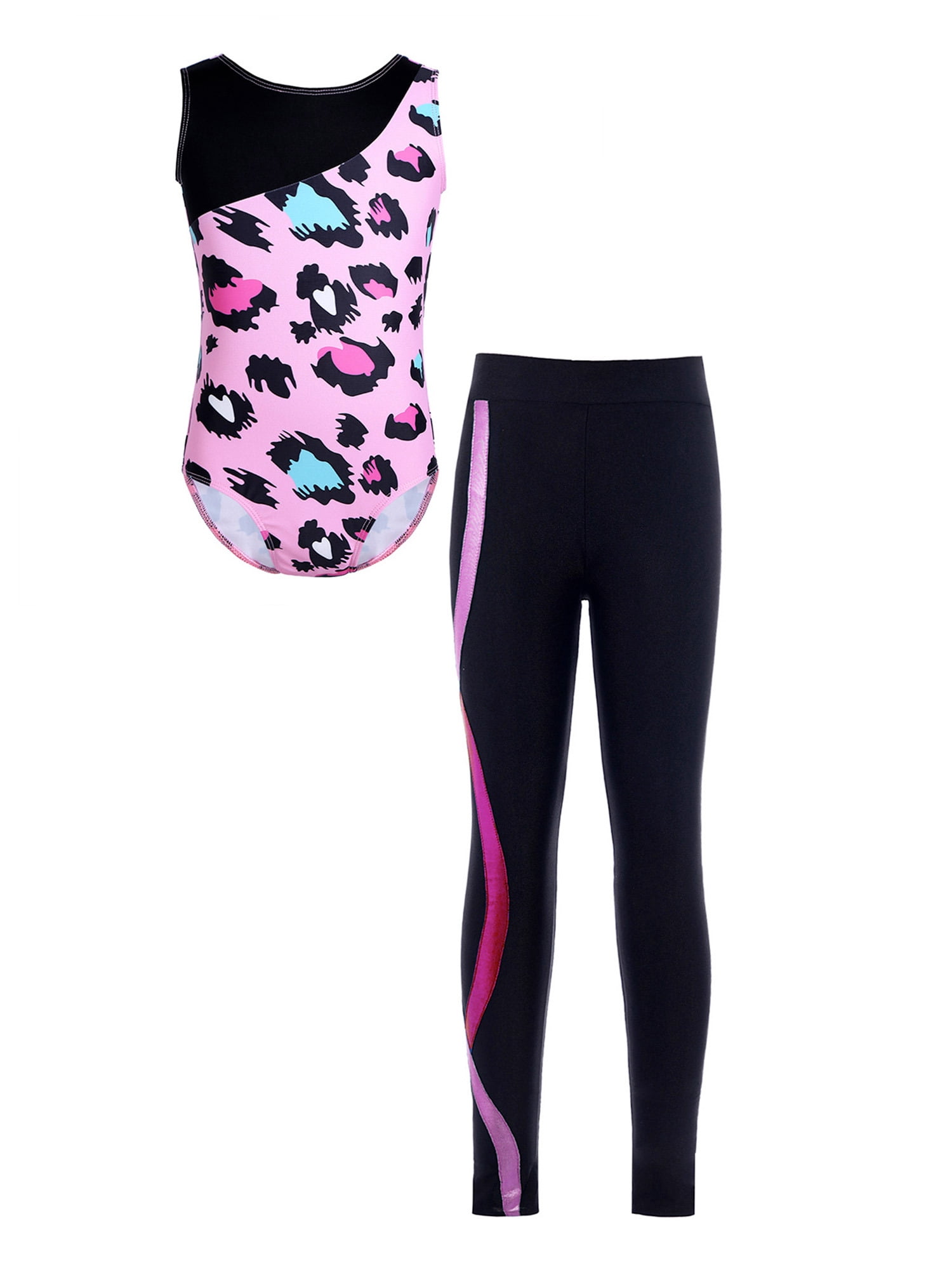 vastwit Girls Athletic Leotard Gymnastics Workout Suit Sleeveless ...