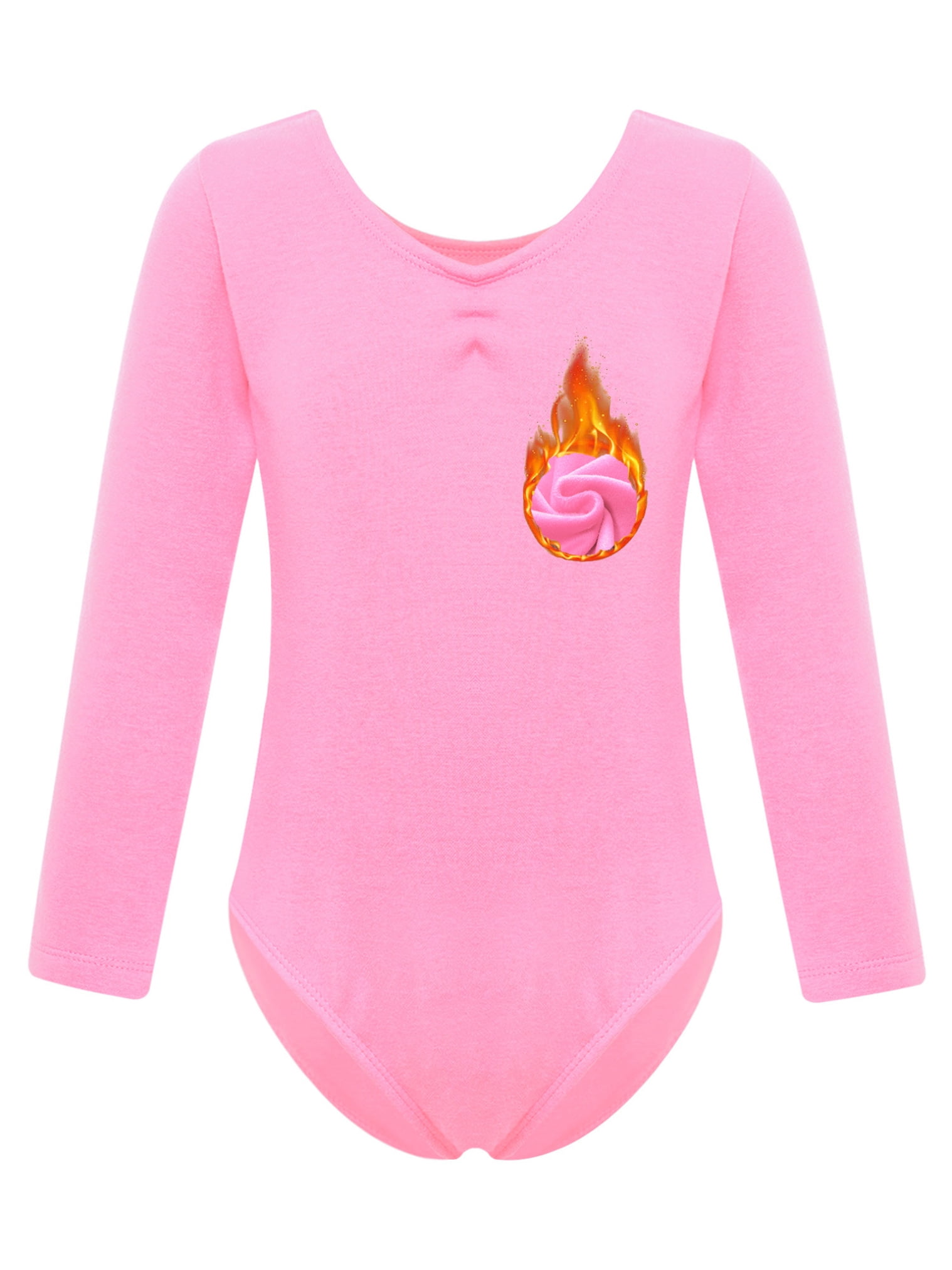 vastwit Girls Fleece Lined Bodysuit Long Sleeve Ballet Leotard Kids ...
