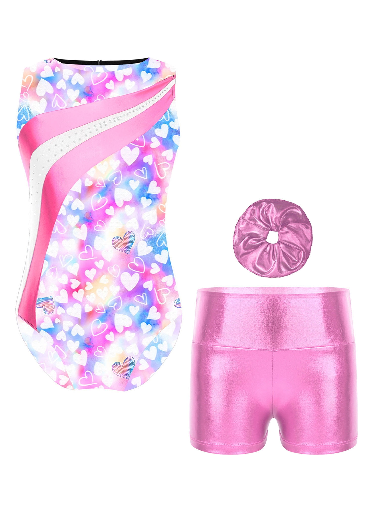 vastwit Girls Metallic Gymnastics Outfits Ballet Dance Unitard with ...