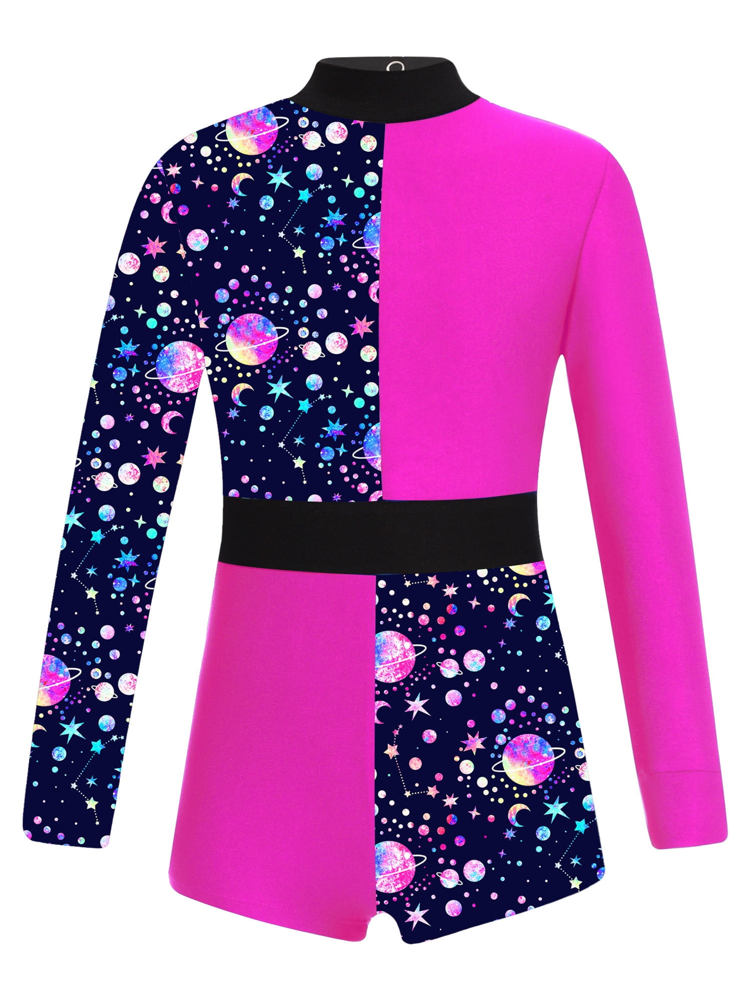 vastwit Girls One Piece Long Sleeve Gymnastics Leotard Shorty Biketard ...