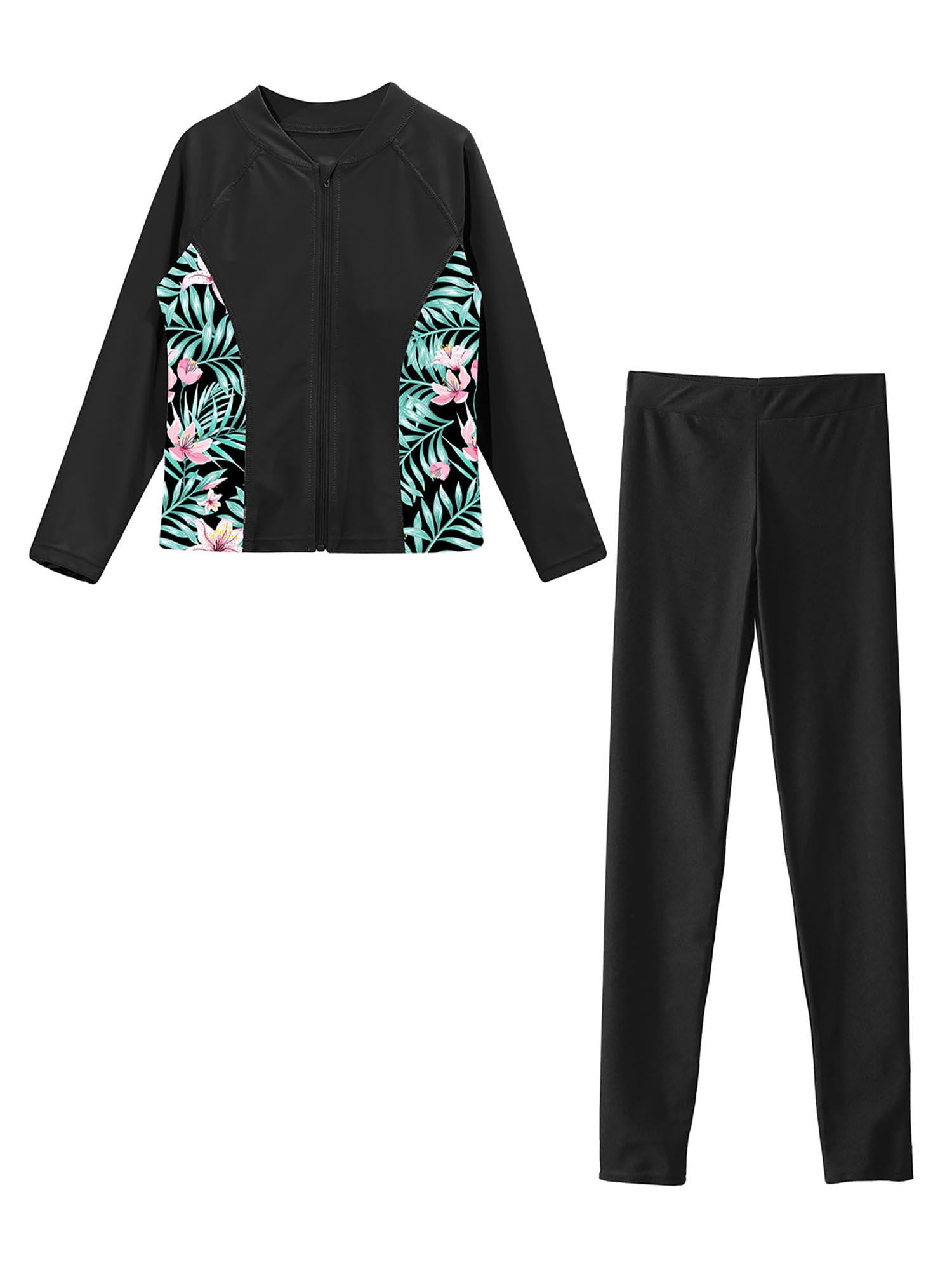 vastwit Girls Rash Guard Set Kids Two Piece Swimsuit UPF 50+ Beach ...