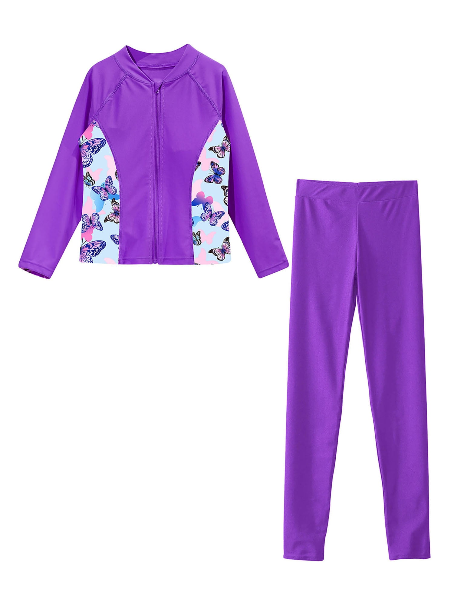 vastwit Girls Rash Guard Set Kids Two Piece Swimsuit UPF 50+ Beach ...