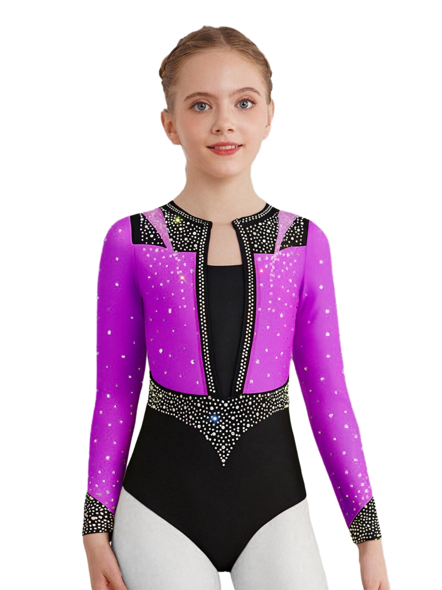 vastwit Gymnastics Leotard for Girls Dance Performance Bodysuit One ...