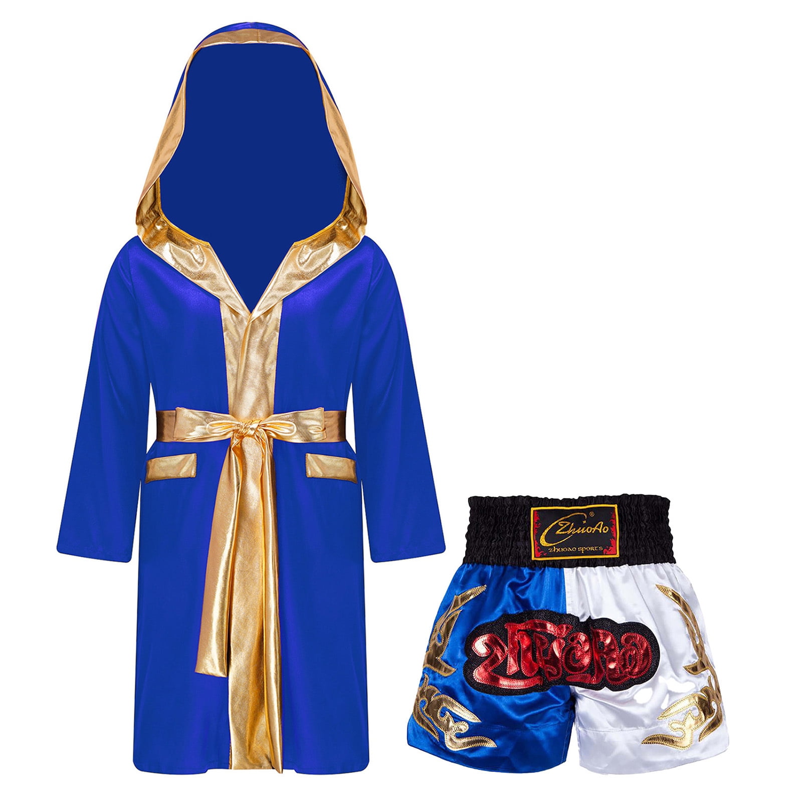 vastwit Kids Boxing Costume Halloween Party Cosplay Boxer Cape Cloak ...