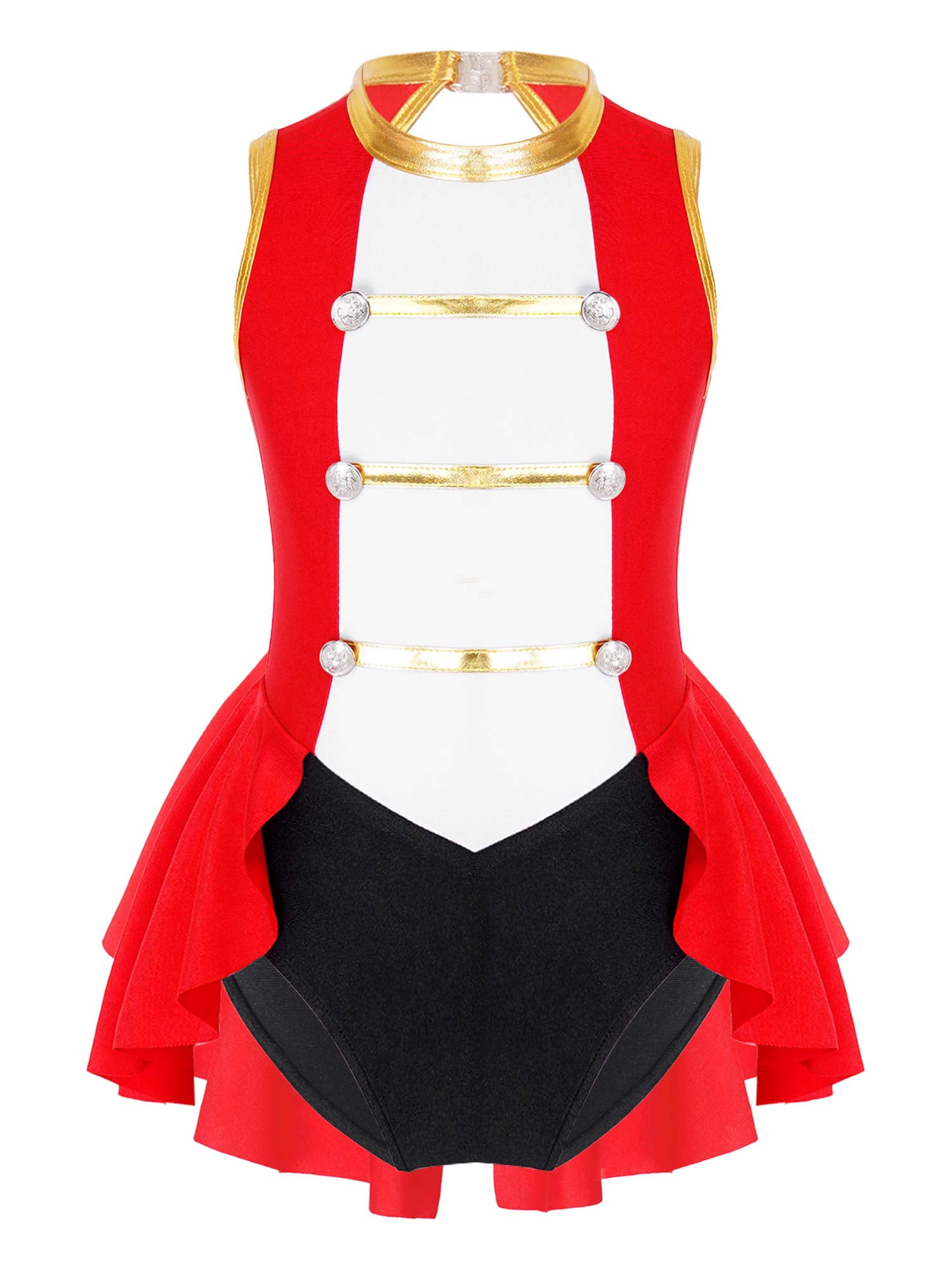 vastwit Kids Circus Costume Girls Ringmaster Dance Dress Leotard ...
