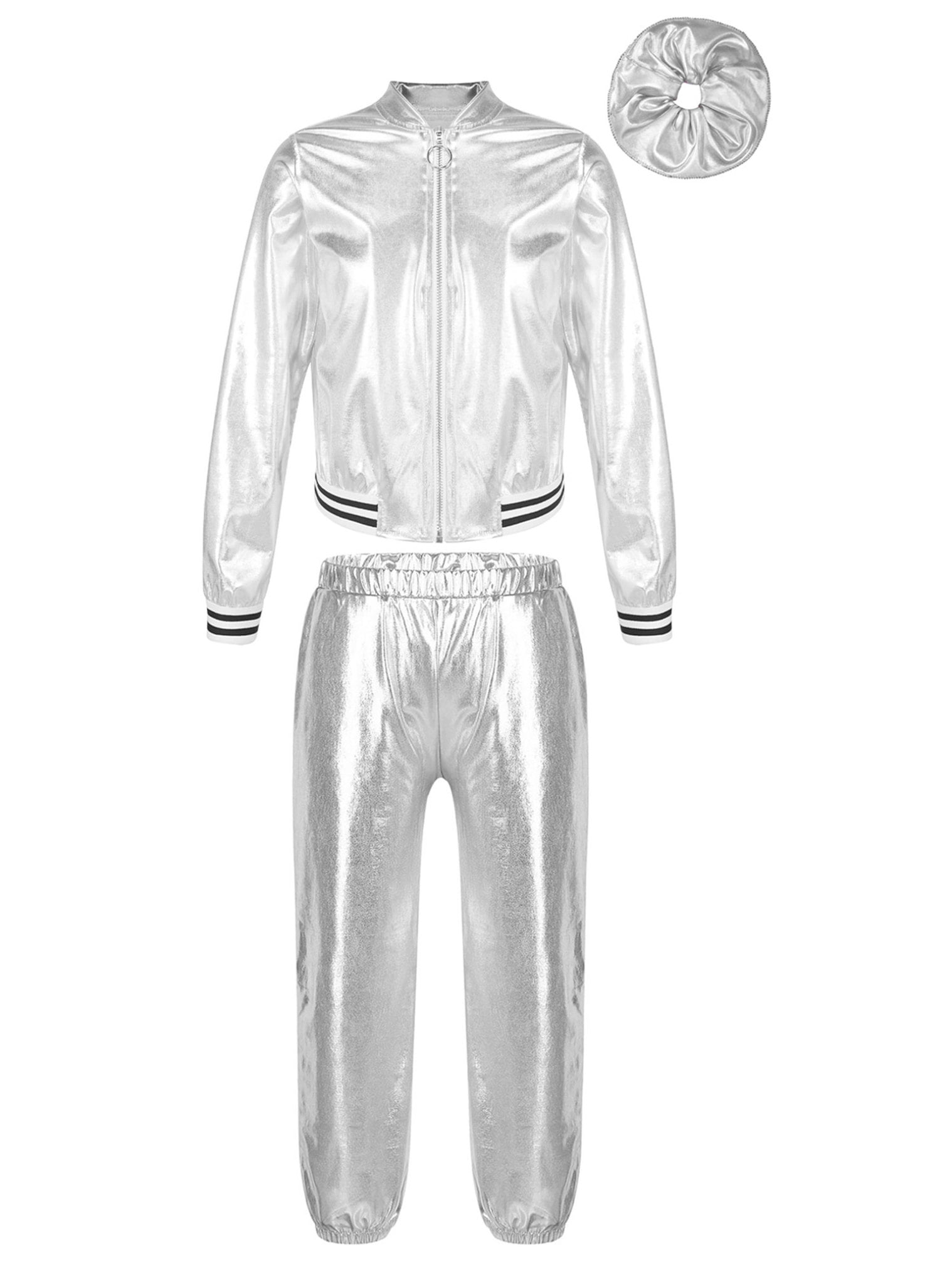 vastwit Kids Dance Outfit Tracksuit Girls Zip Up Street Jacket Coat and ...