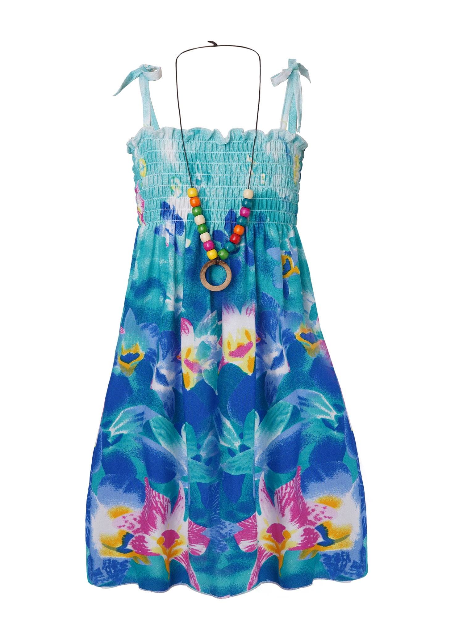 vastwit Kids Girls Bohemian Dress Off Shoulder Suspenders Sundress with ...