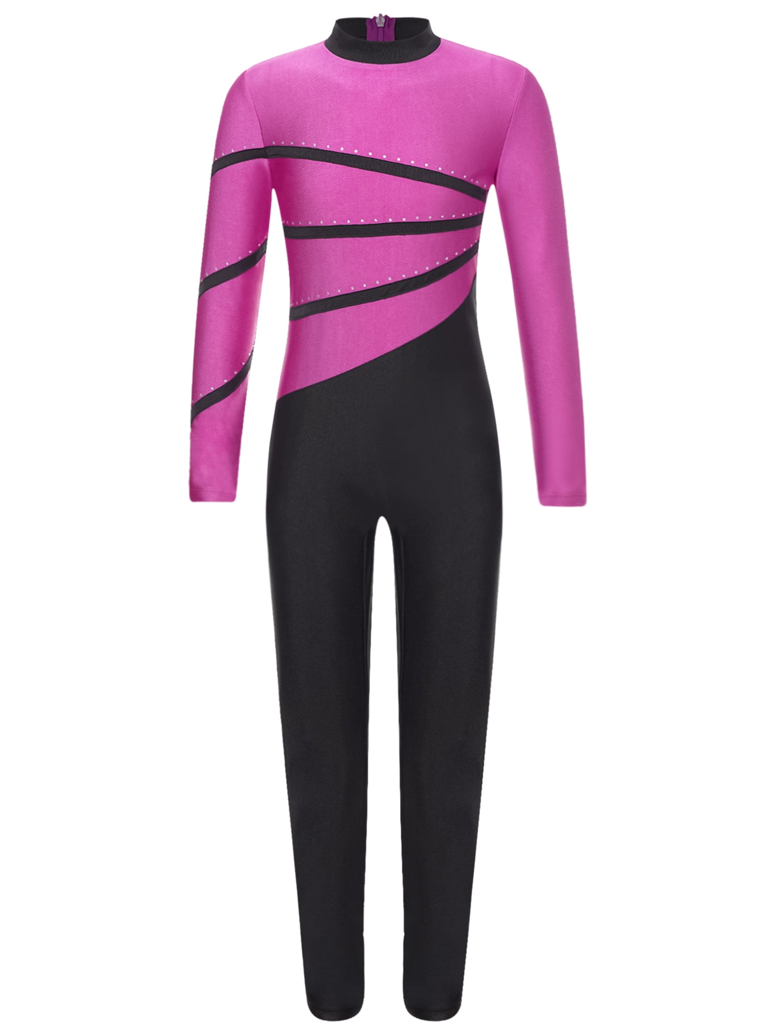 vastwit Kids Girls Gymnastic Jumpsuit Full Body Ballet Yoga Dance ...