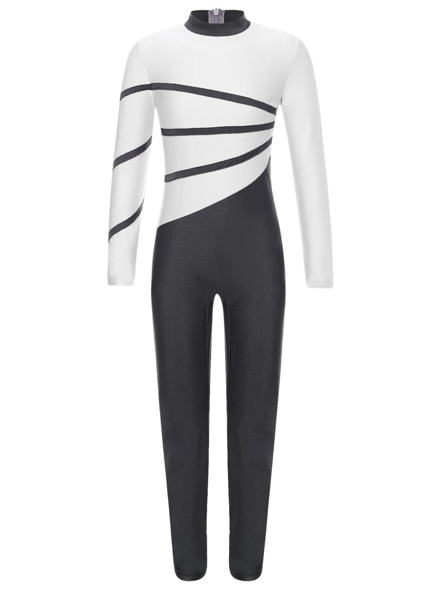vastwit Kids Girls Gymnastic Jumpsuit Full Body Ballet Yoga Dance ...