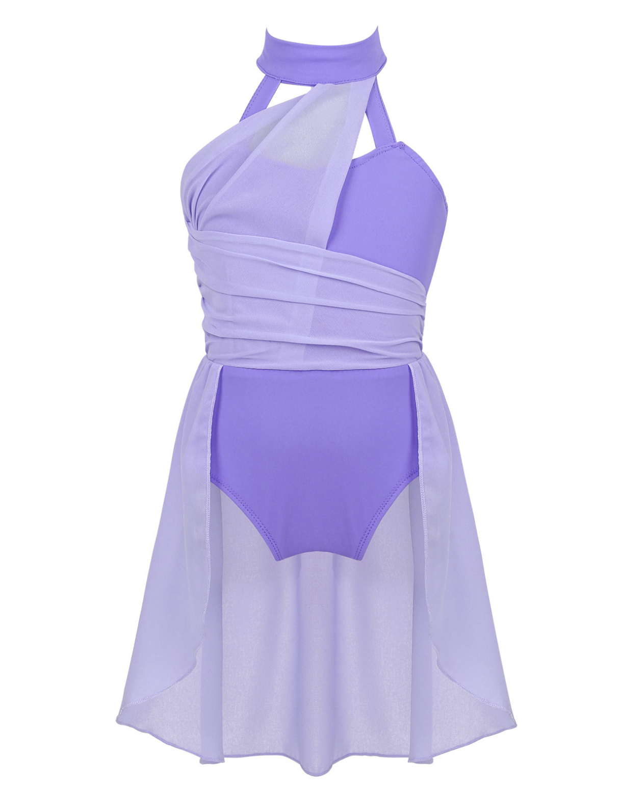 vastwit Kids Girls Halter Neck Ballet Leotard with Tulle Skirt Lyrical ...