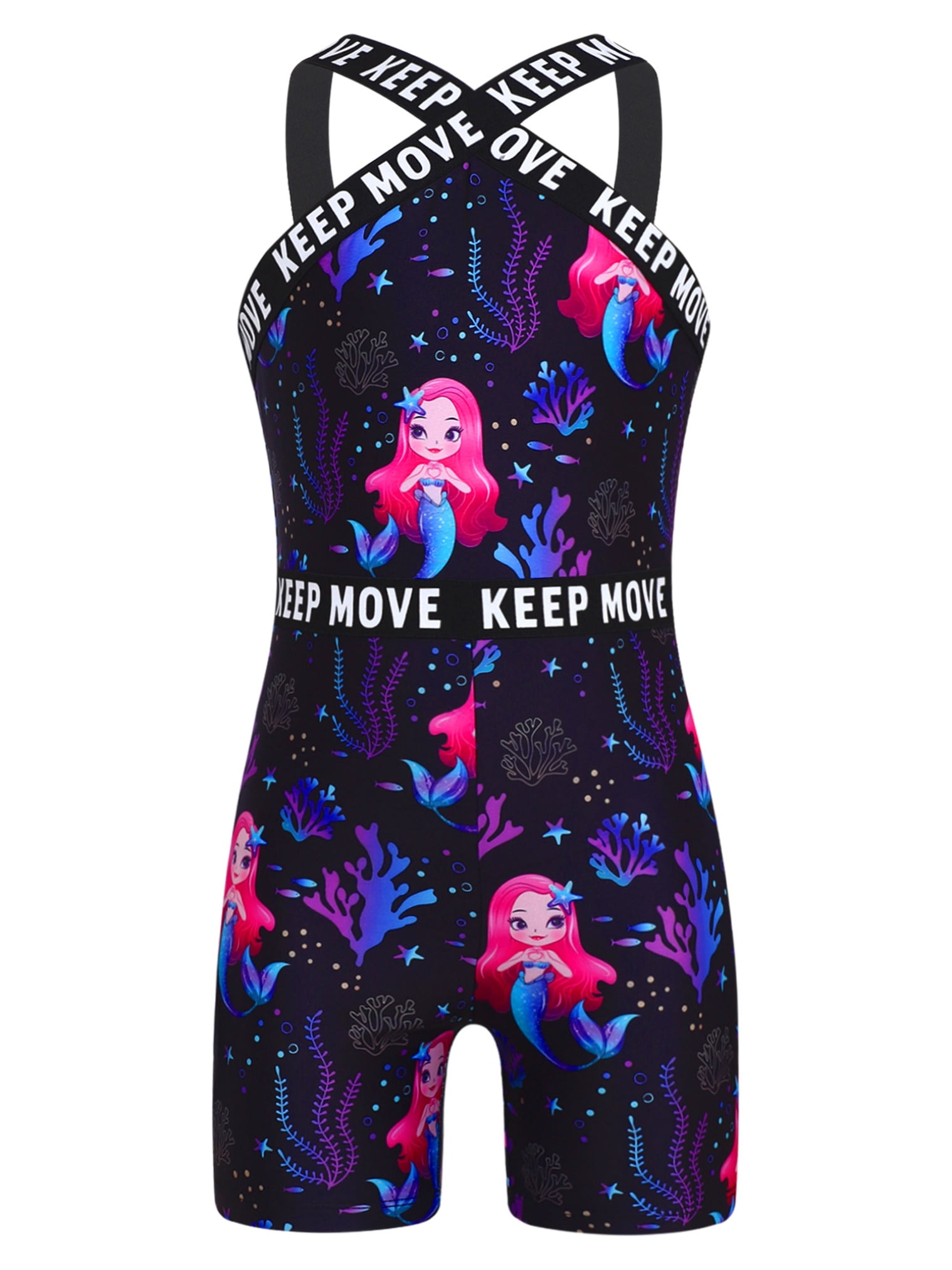 vastwit Kids Girls One Piece Athletic Swimsuit Criss Cross Bathing Suit ...