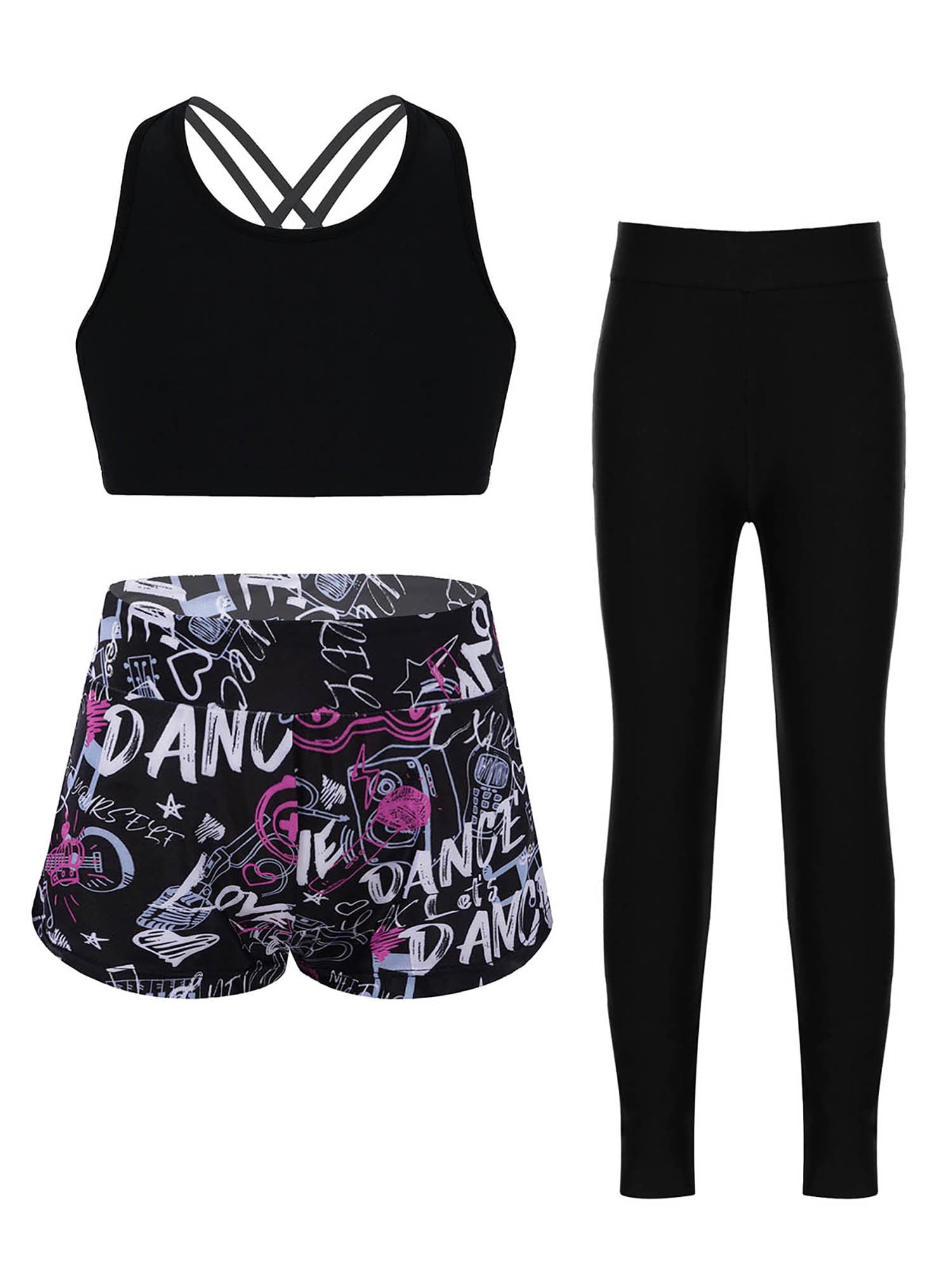 vastwit Kids Girls Rash Guard Swimsuit Tropical Tankini Set with Long ...