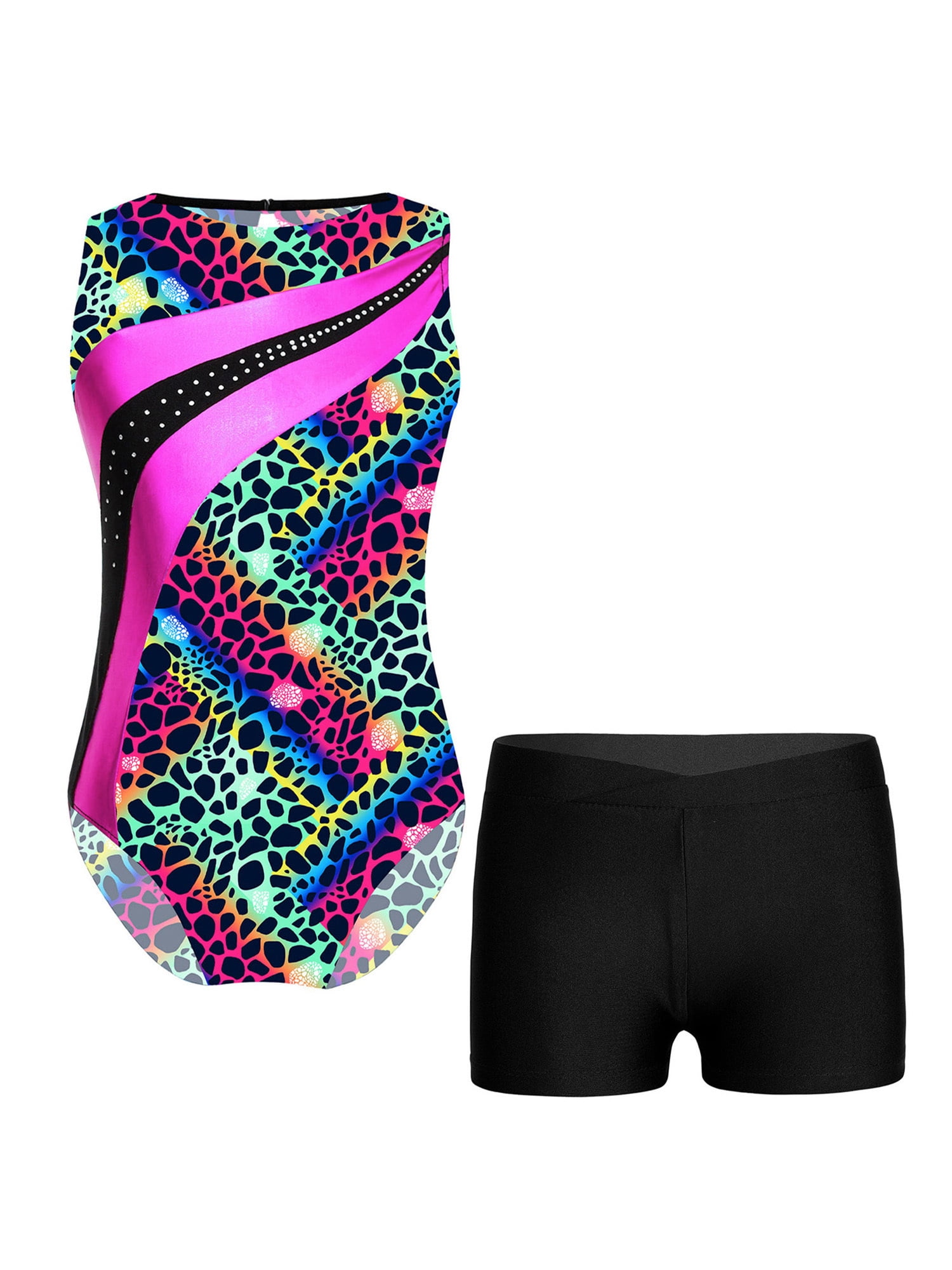 vastwit Leotard for Girls Gymnastics Ballet Dance Unitrad with Shorts ...