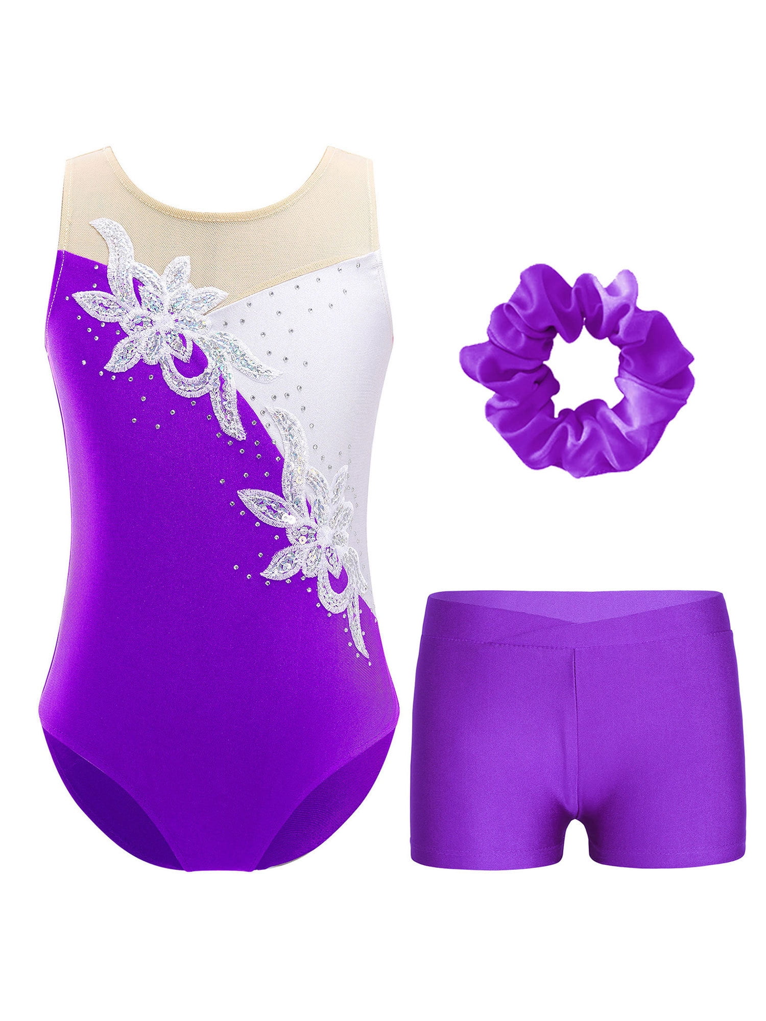 vastwit Leotards for Girls Gymnastics Bodysuit with Shorts Tracksuit ...