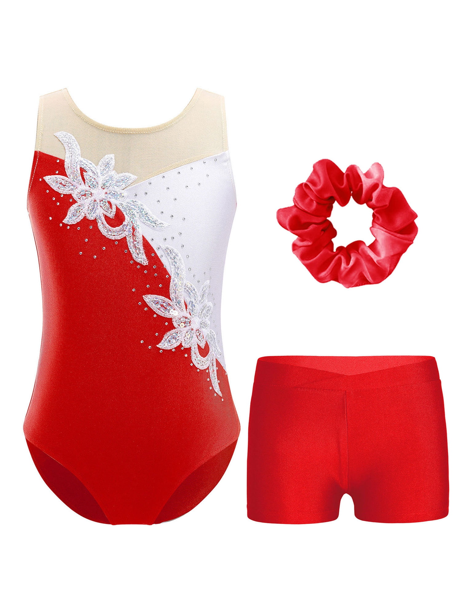 vastwit Leotards for Girls Gymnastics Bodysuit with Shorts Tracksuit ...