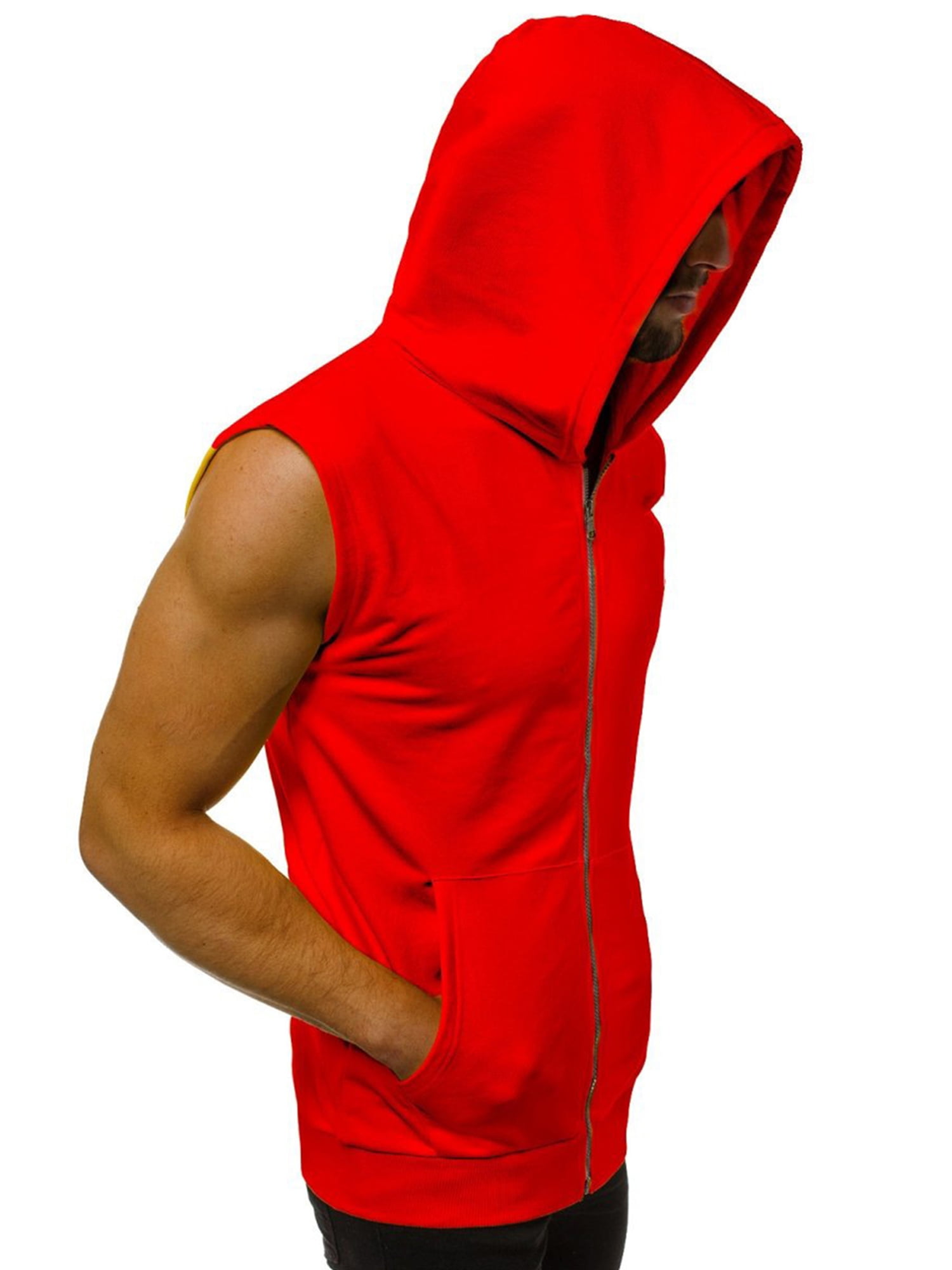 vastwit Men's Athletic Hoodies Zip Up Gym T-Shirt Bodybuilding ...