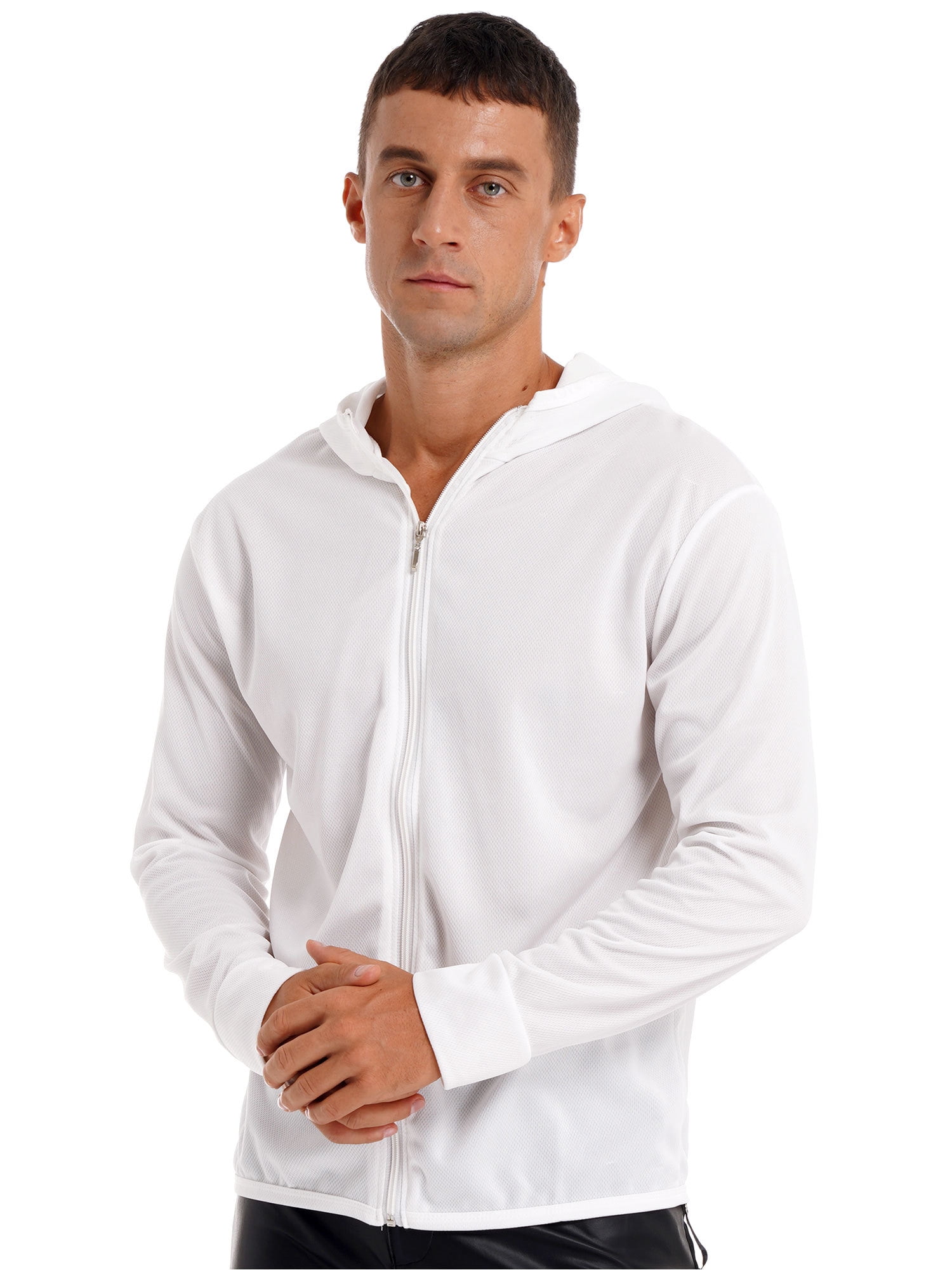 vastwit Men's Full Zip UPF 50+ Shirt Hooded Light Jacket Long Sleeves ...