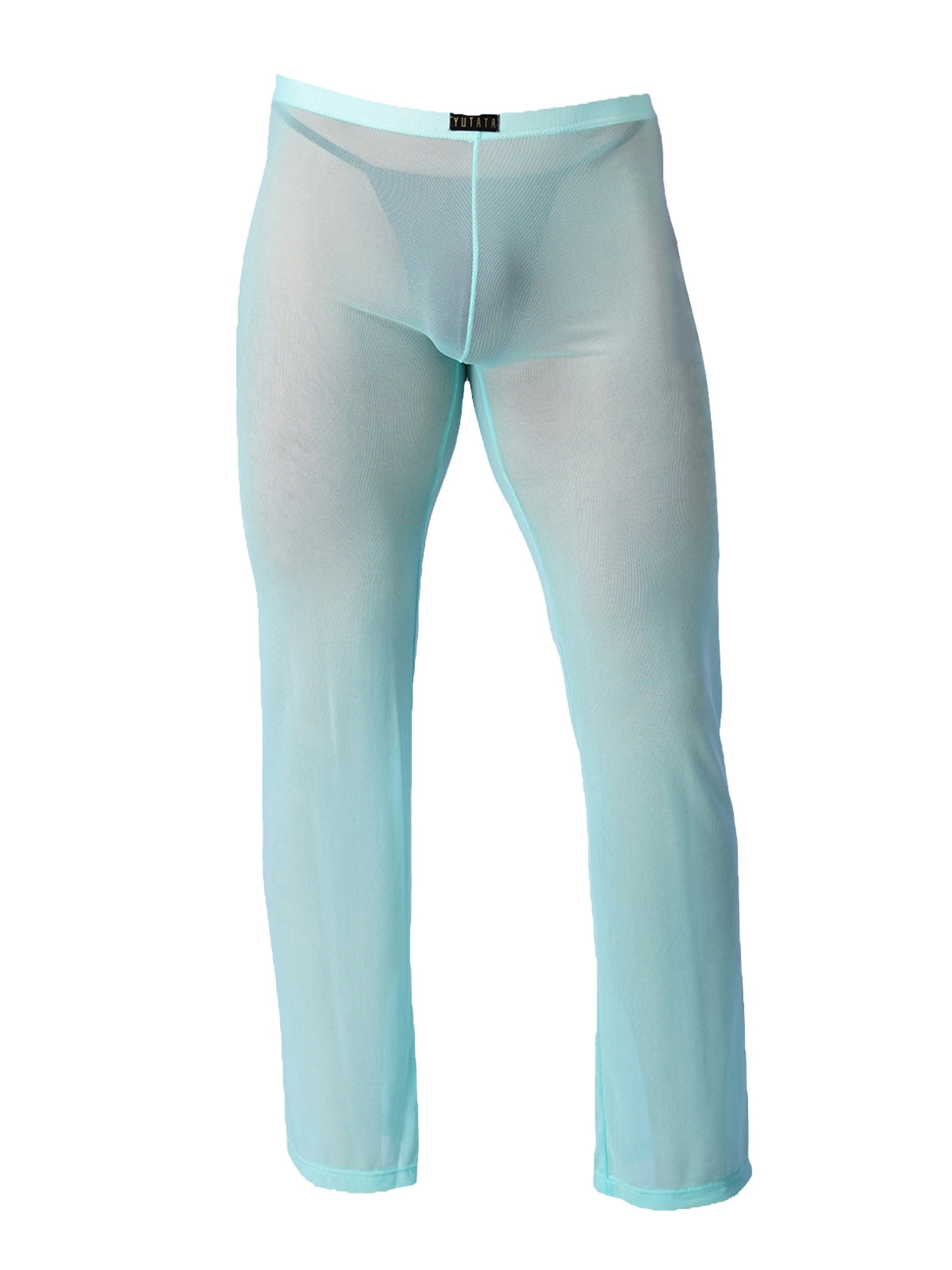 vastwit Men's Mesh Yoga Pants See Through Compression Workout Trousers ...