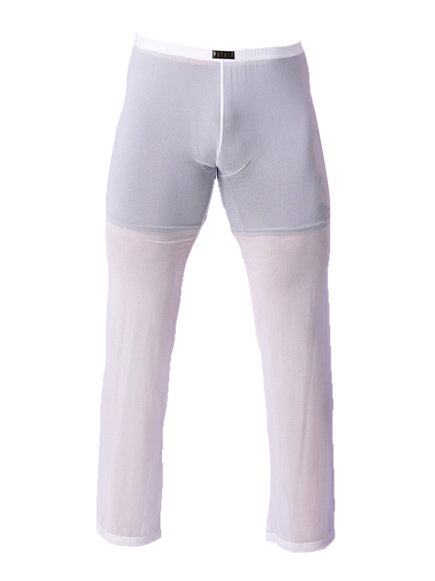 vastwit Men's Mesh Yoga Pants See Through Compression Workout Trousers ...