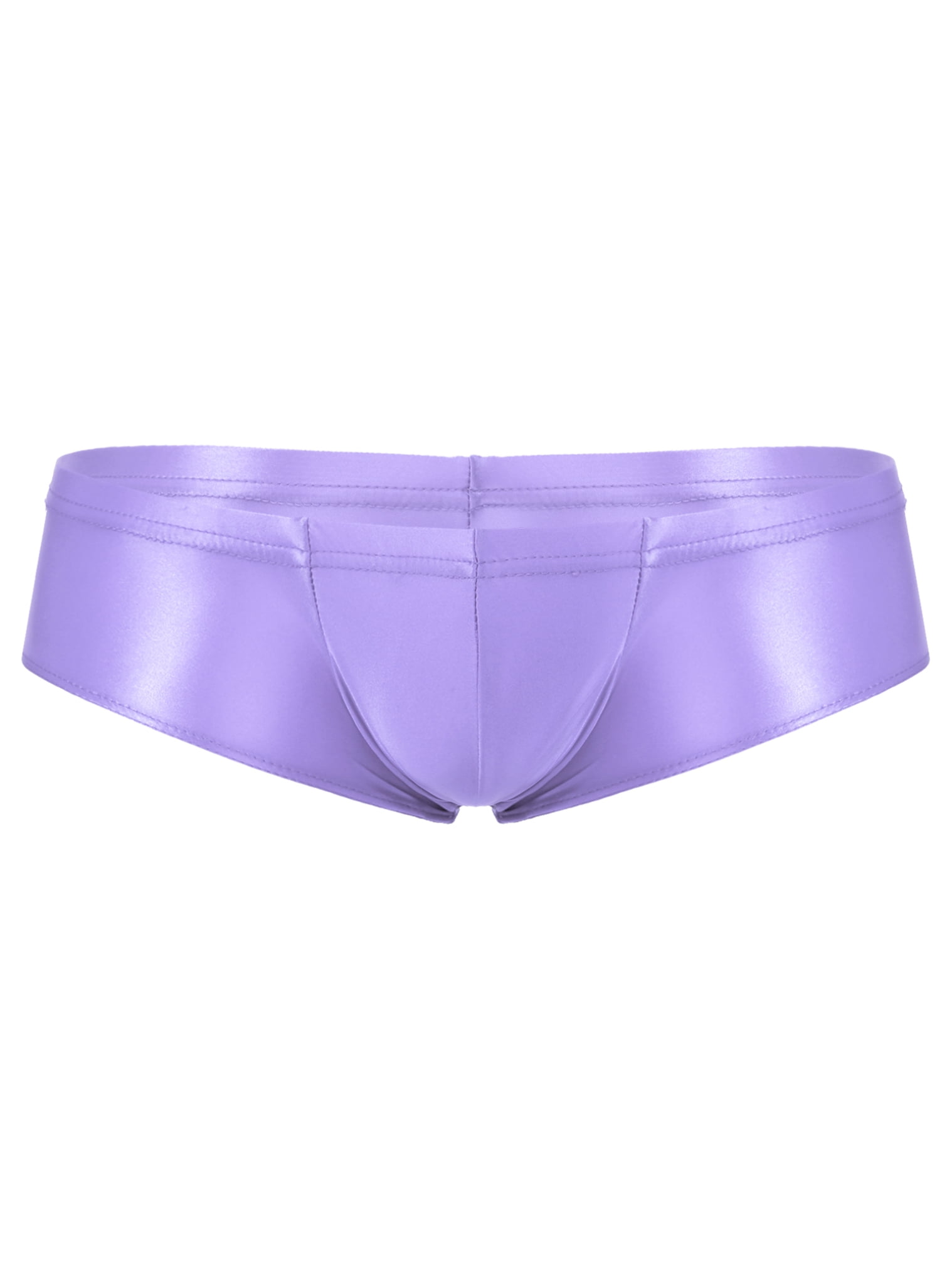 vastwit Men's Oil Shiny Low Rise Bulge Pouch Bikini Hip Briefs ...